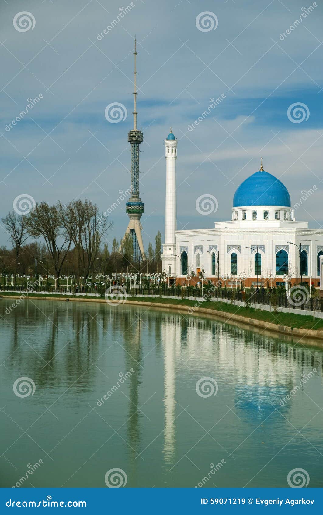 White Mosque Minor in Tashkent, Uzbekistan Stock Image - Image of ...