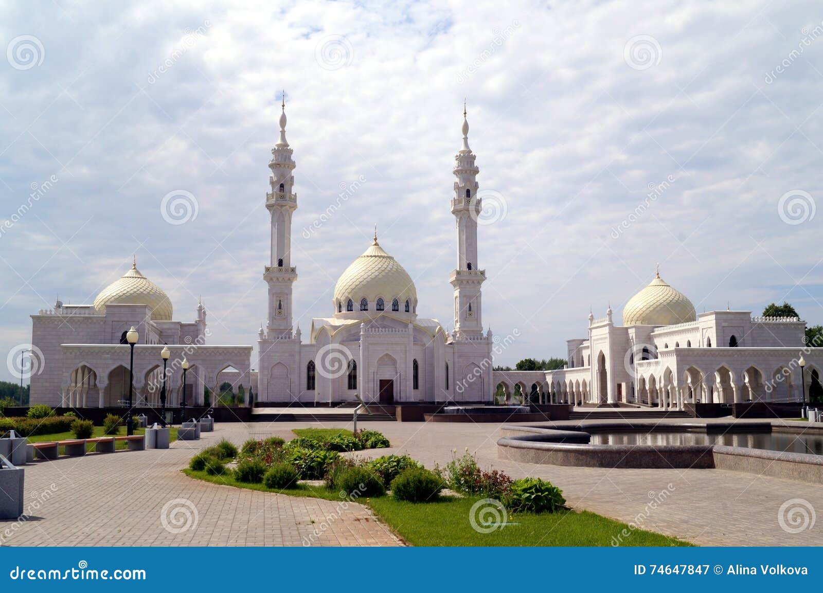 White Mosque in Tatarstan Bulgar Muslim Regious Building with Blue Sky ...