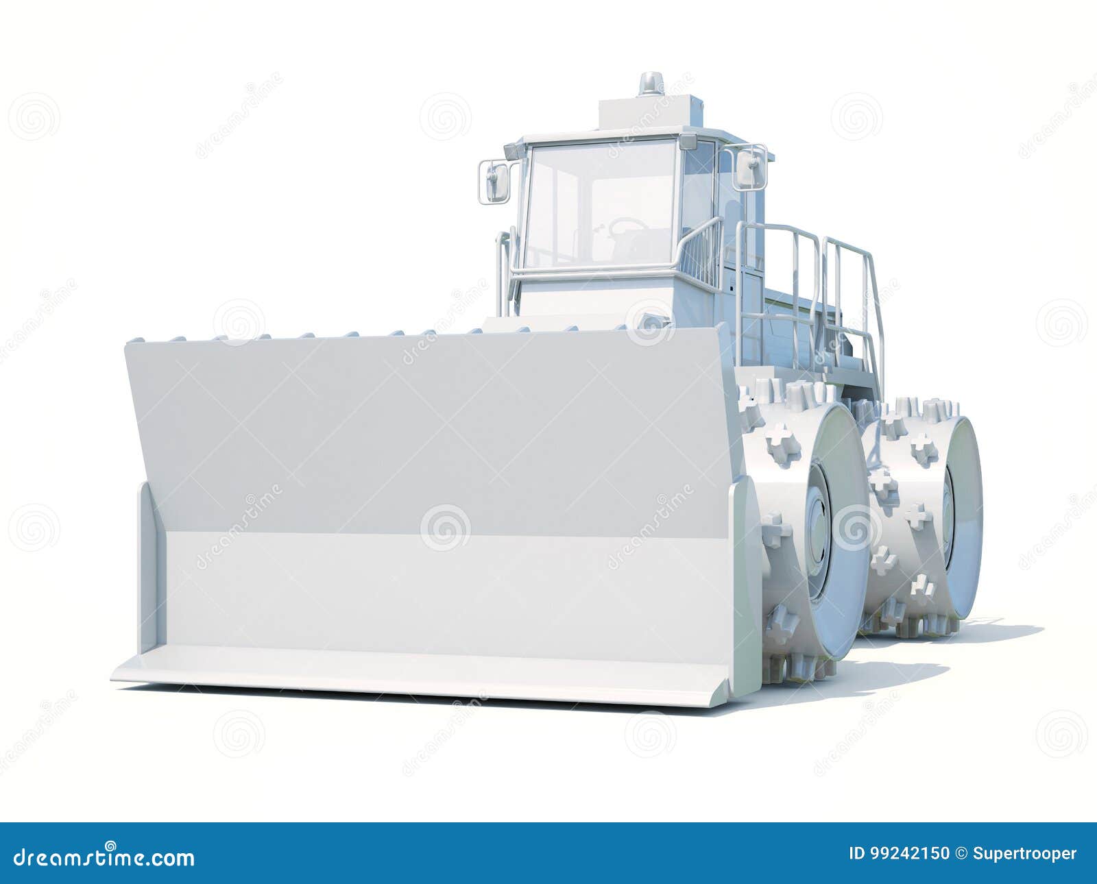 3d White Grader stock illustration. Illustration of grader - 99242150