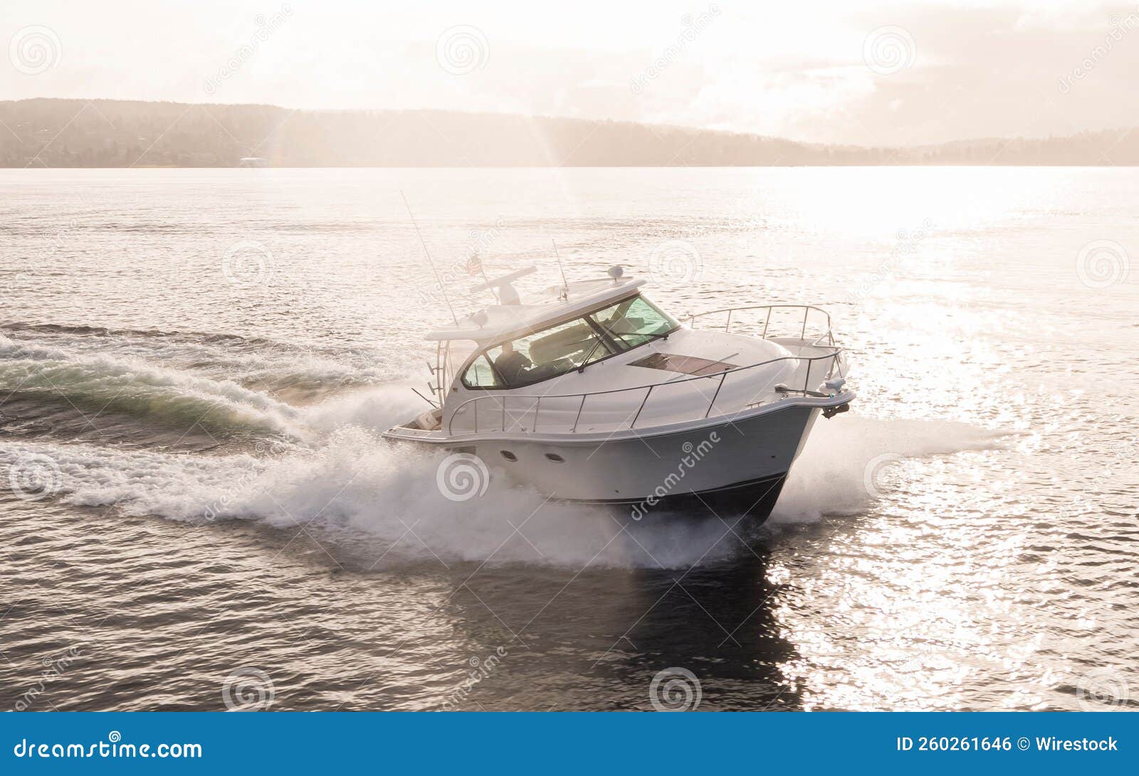 White Motorboat on a Sunny Day. Stock Photo - Image of motorboat ...