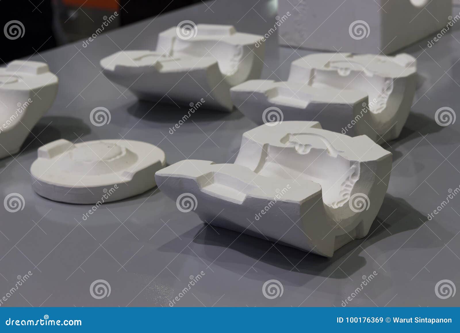 White Mould for Ceramic Slip Casting Production Process Stock Image ...