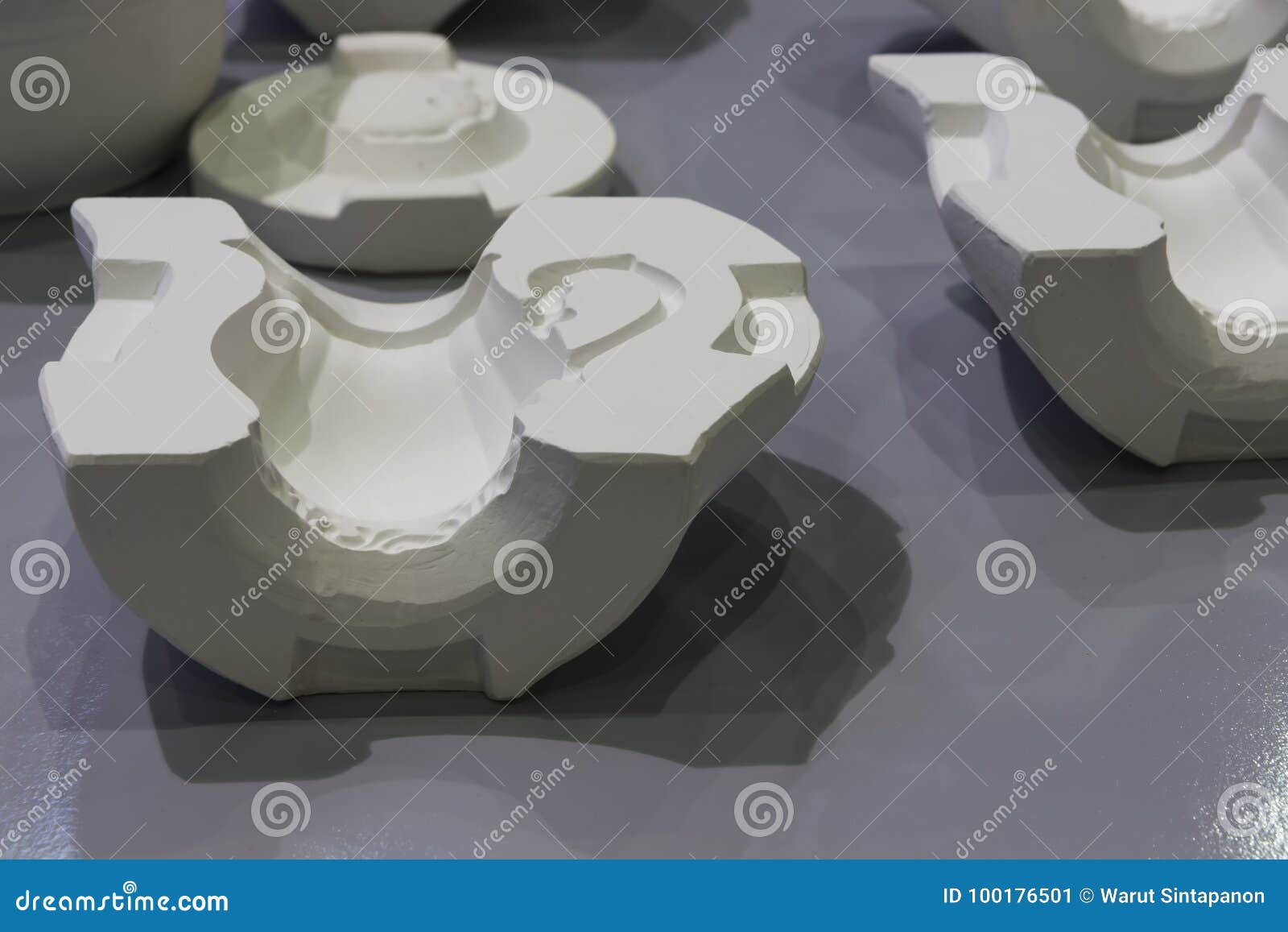 White Mould for Ceramic Slip Casting Production Process Stock Image ...