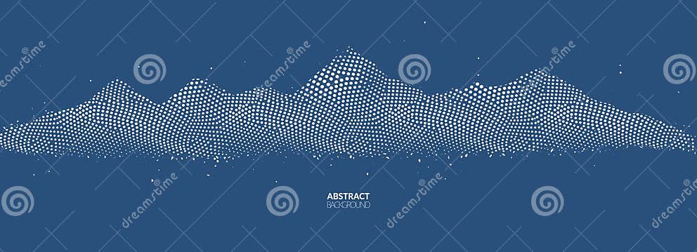 White Mountain Halftone Dot Texture Vector Abstract Background. Summit ...