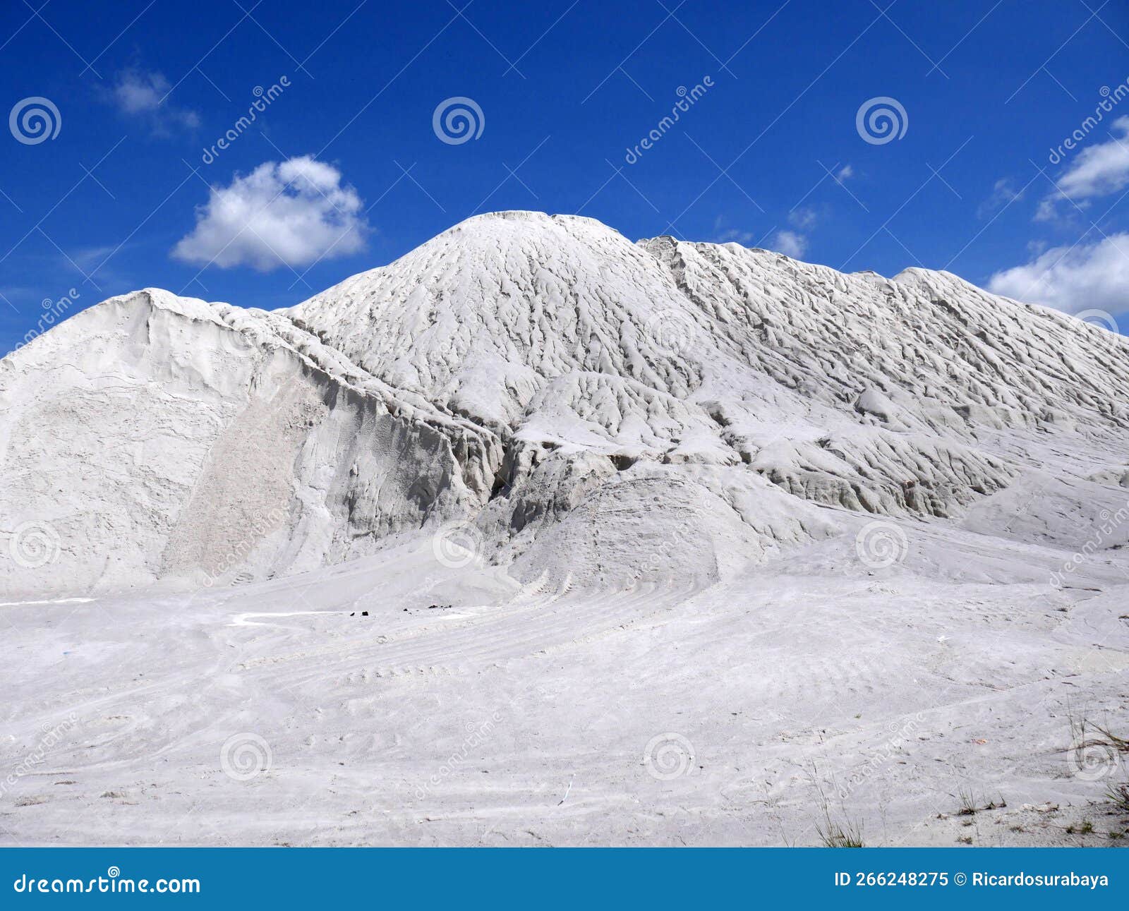 White Mountain of Minerals in a Natural Mine Stock Image - Image of ...