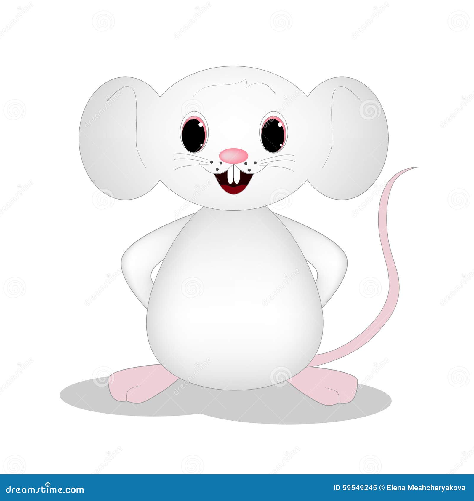 White mouse stock illustration. Illustration of tail - 59549245