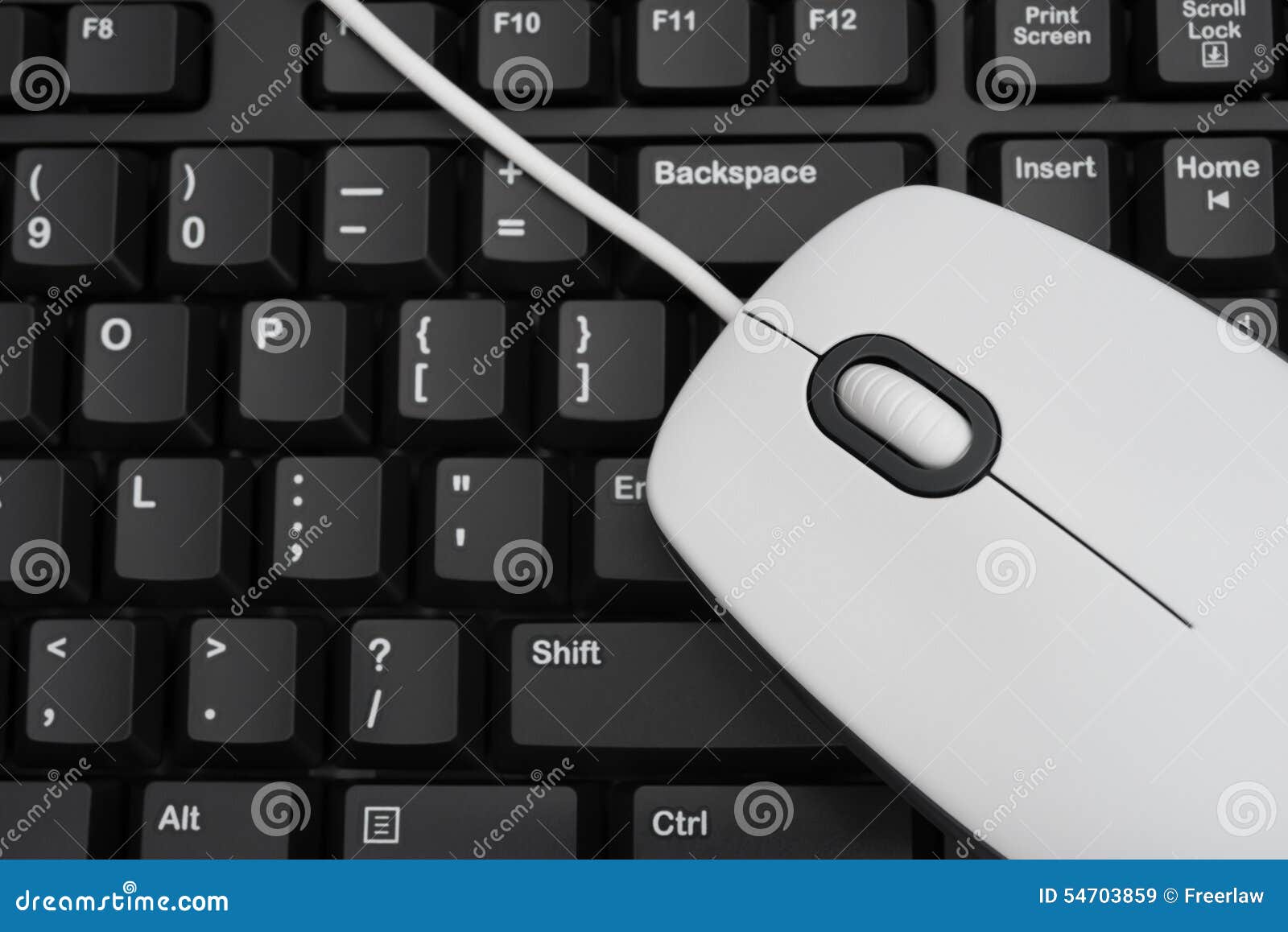 White mouse over keyboard stock image. Image of industrial - 54703859