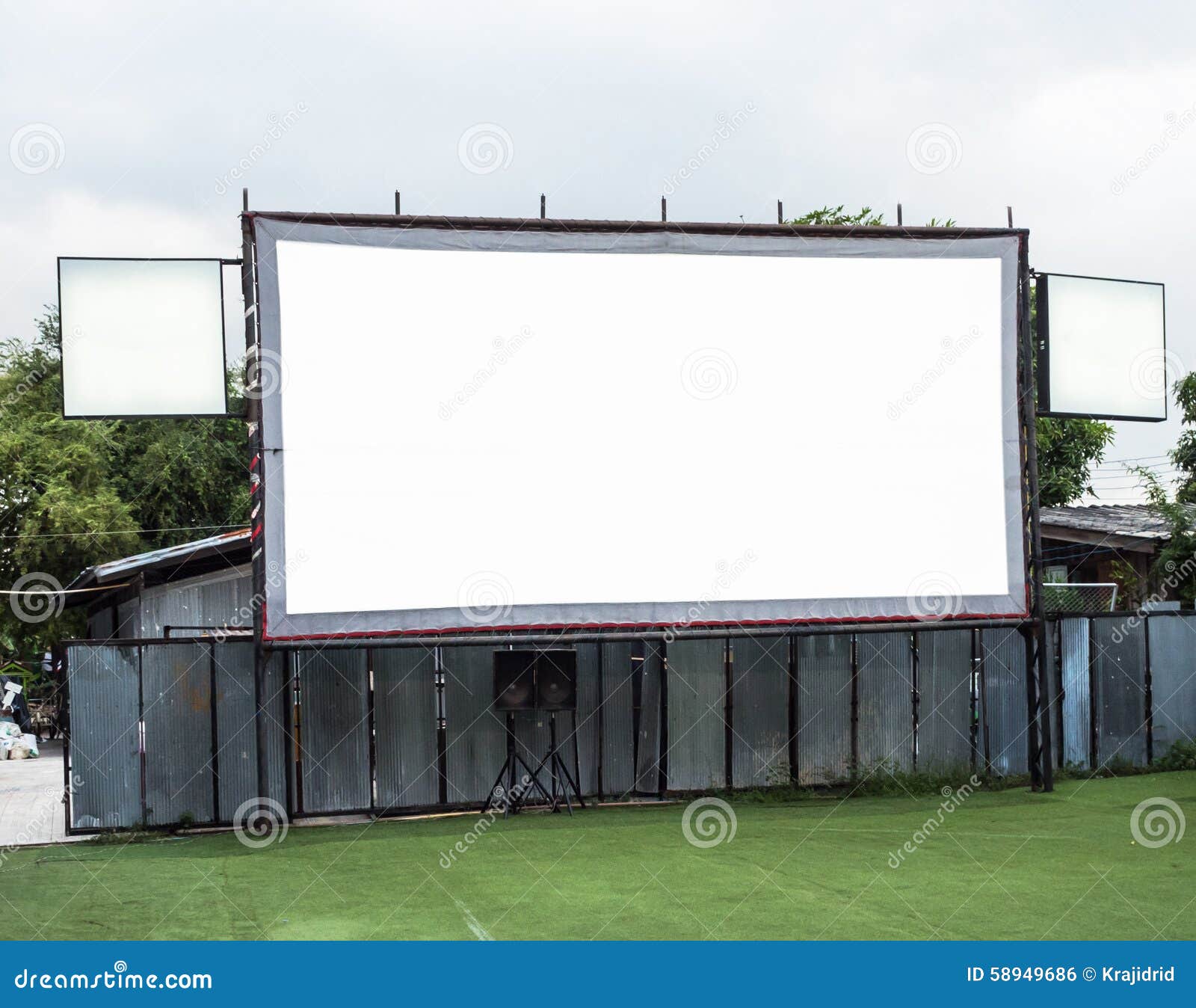 White movie screen stock photo. Image of projection, concepts - 58949686