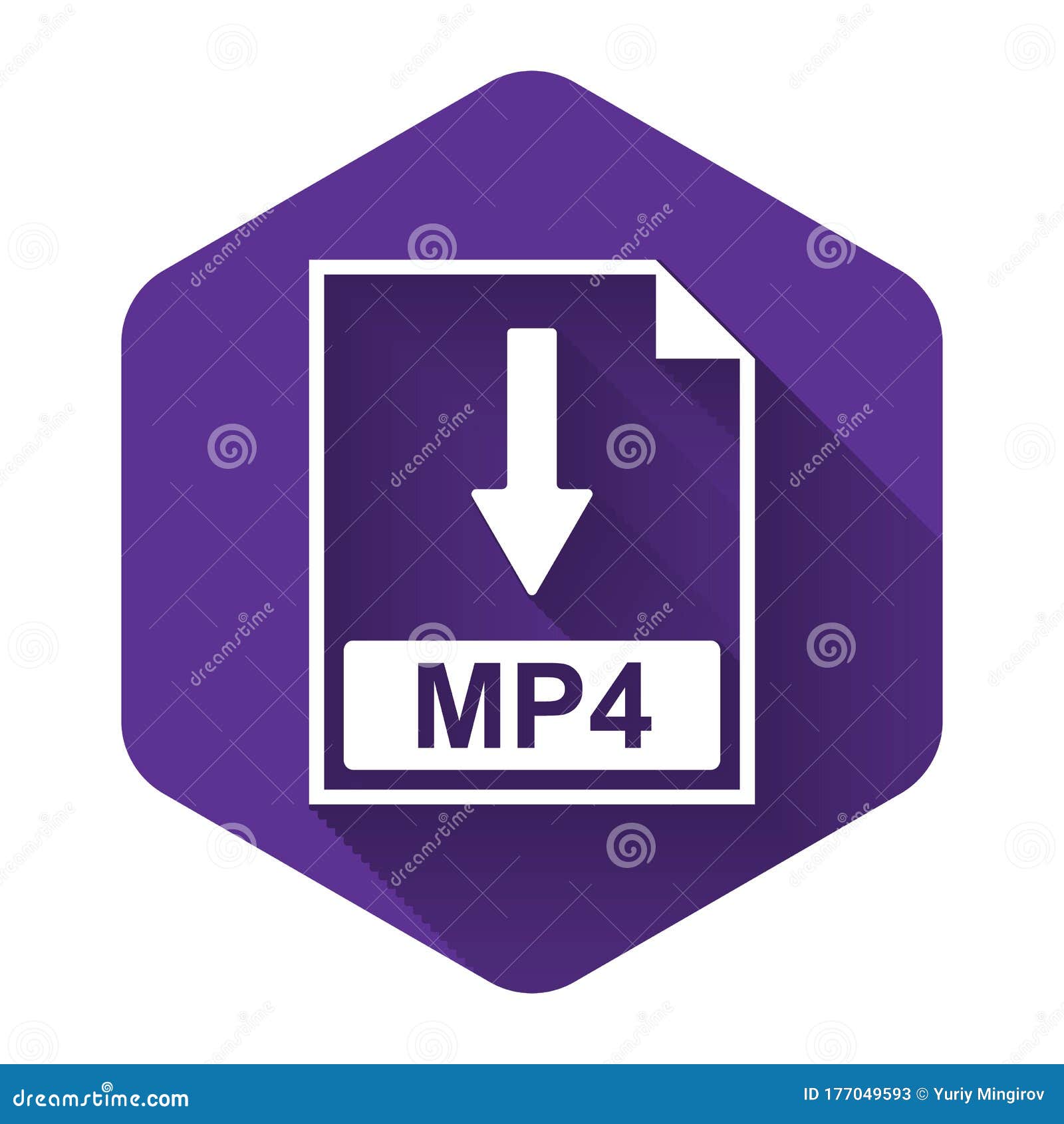 White MP4 File Document Icon. Download MP4 Button Icon Isolated with ...