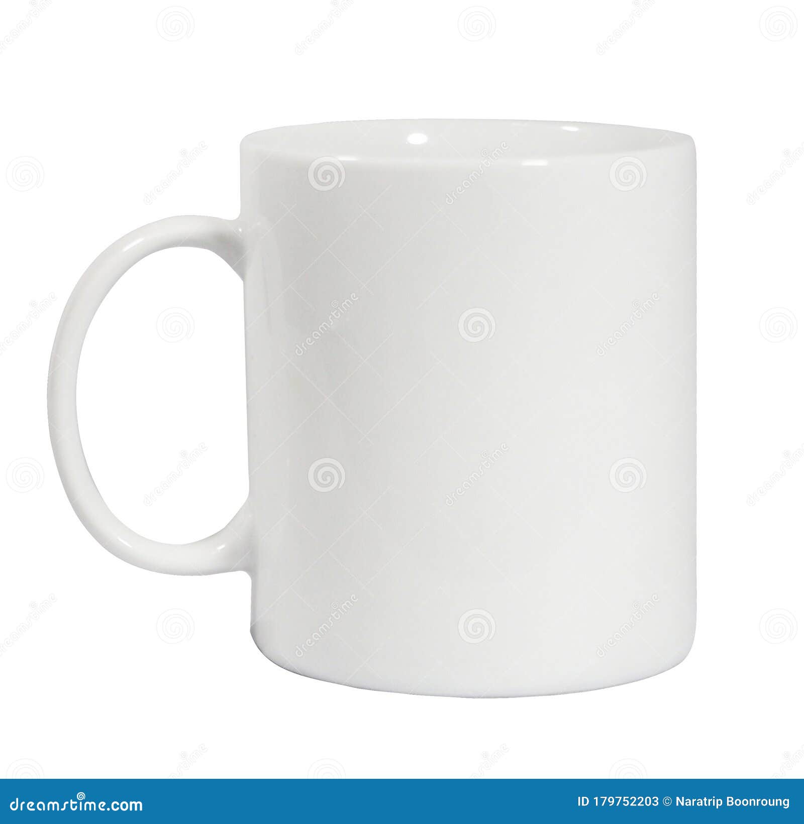 White Mug Empty Blank for Coffee or Tea Isolated on White Background ...