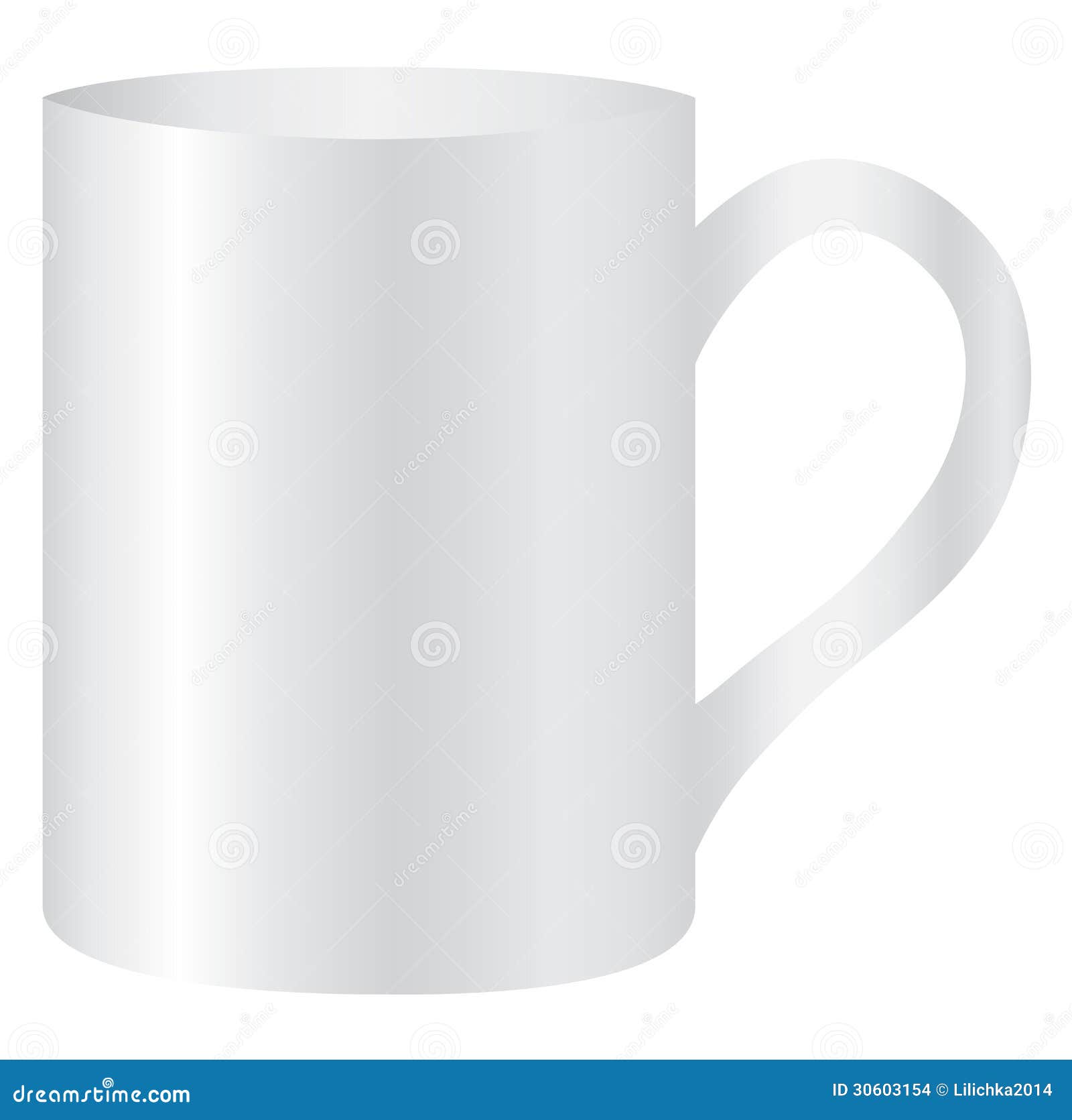 White Mug Empty Blank for Coffee or Tea Stock Illustration ...