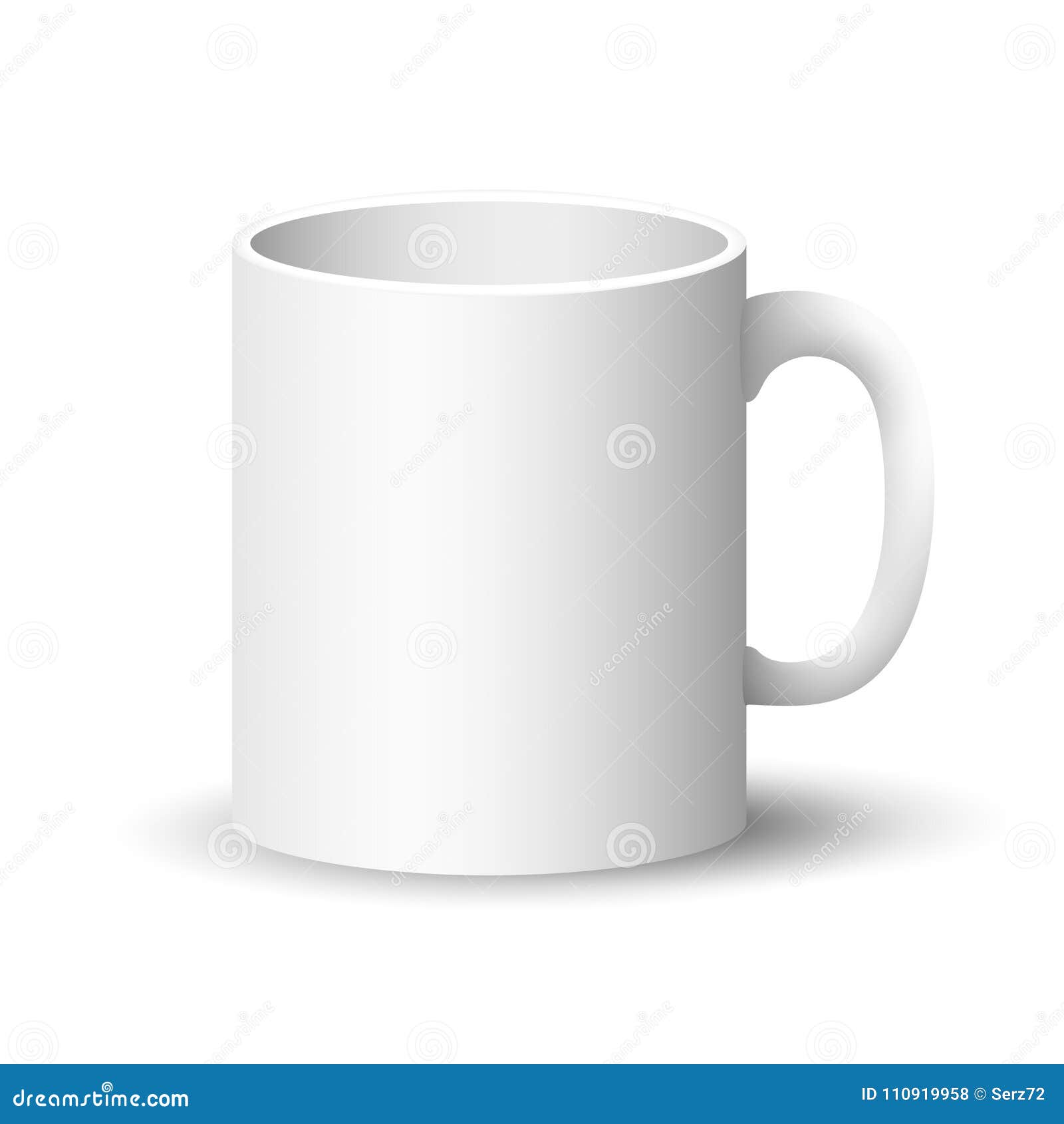 White Mug Isolated stock vector. Illustration of ceramic - 110919958