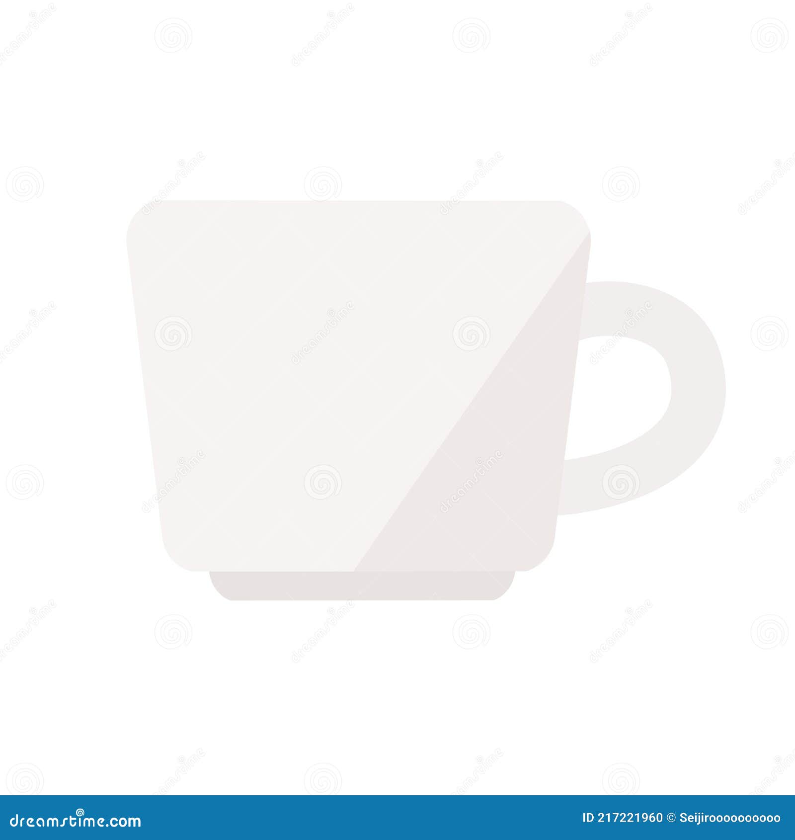 White mug Side view stock vector. Illustration of accessory - 217221960