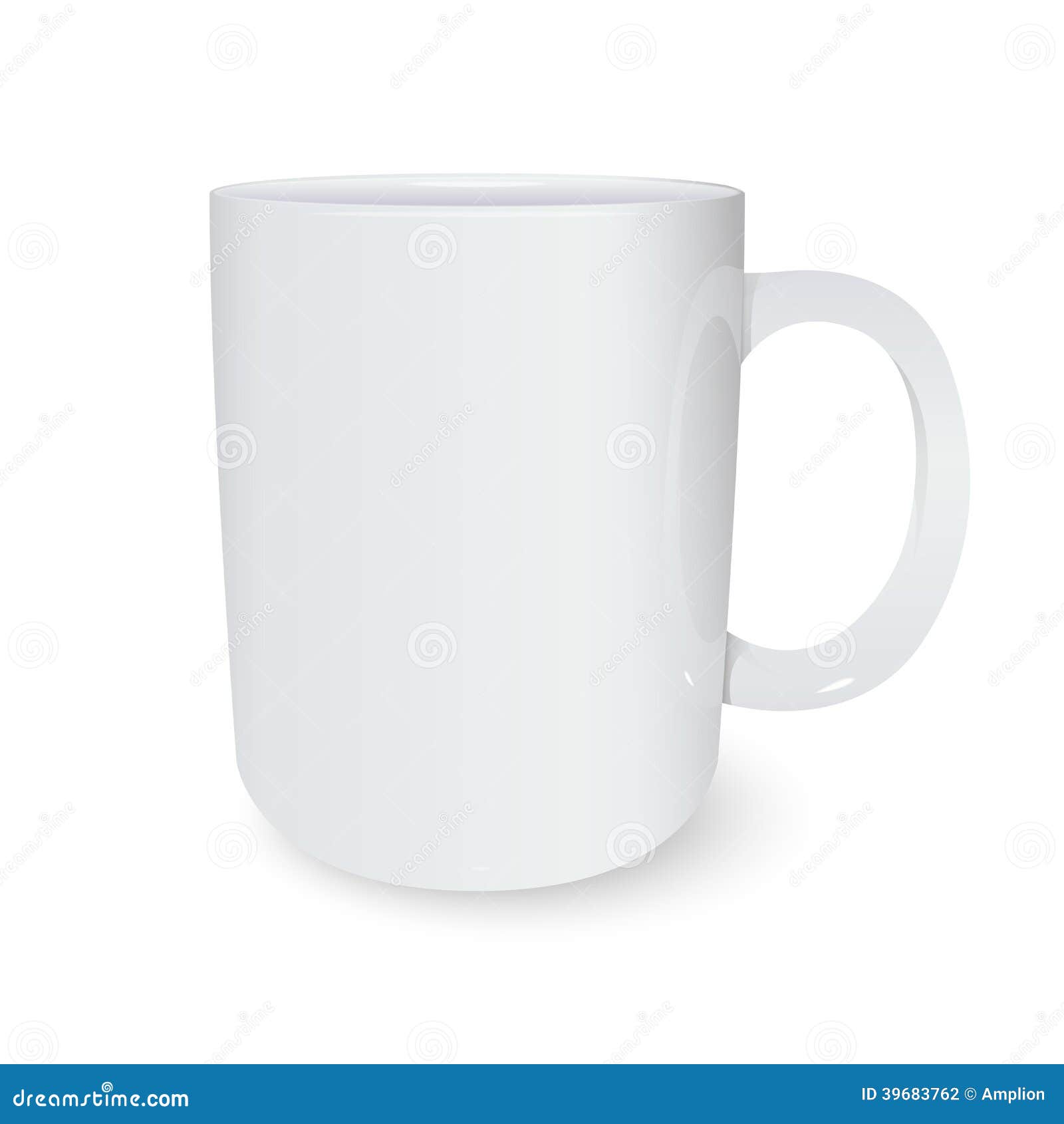 White mug stock vector. Illustration of icon, design - 39683762
