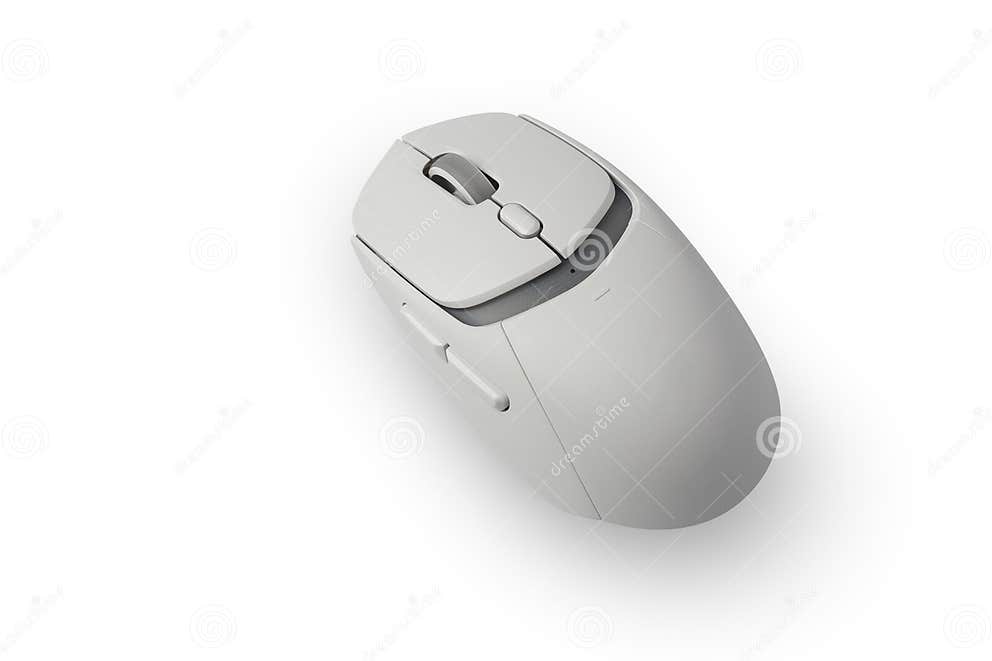 White PC Scroll Wheel Mouse. Stock Photo - Image of electronics, brand ...