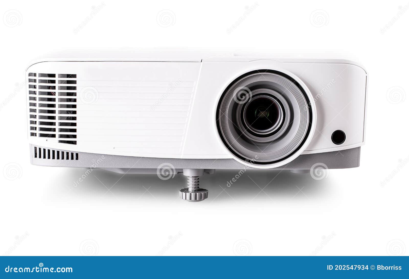 White Multimedia Projector Isolated on White Background Stock Photo ...