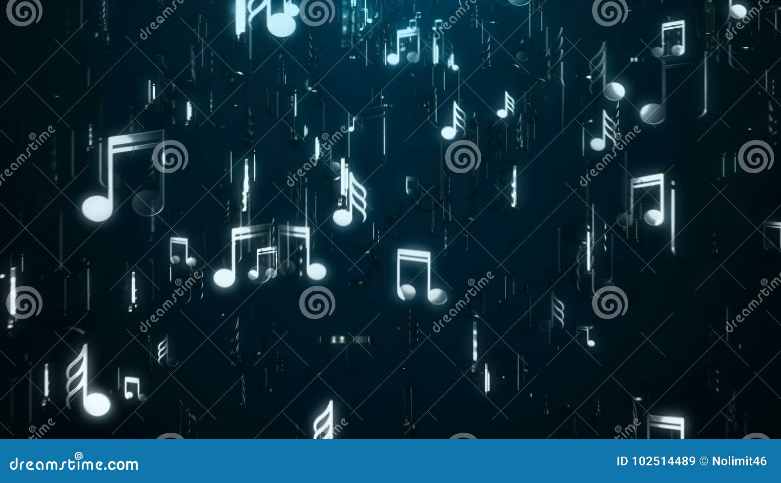 White Music Notes. Abstract Background Stock Image - Image of holiday ...