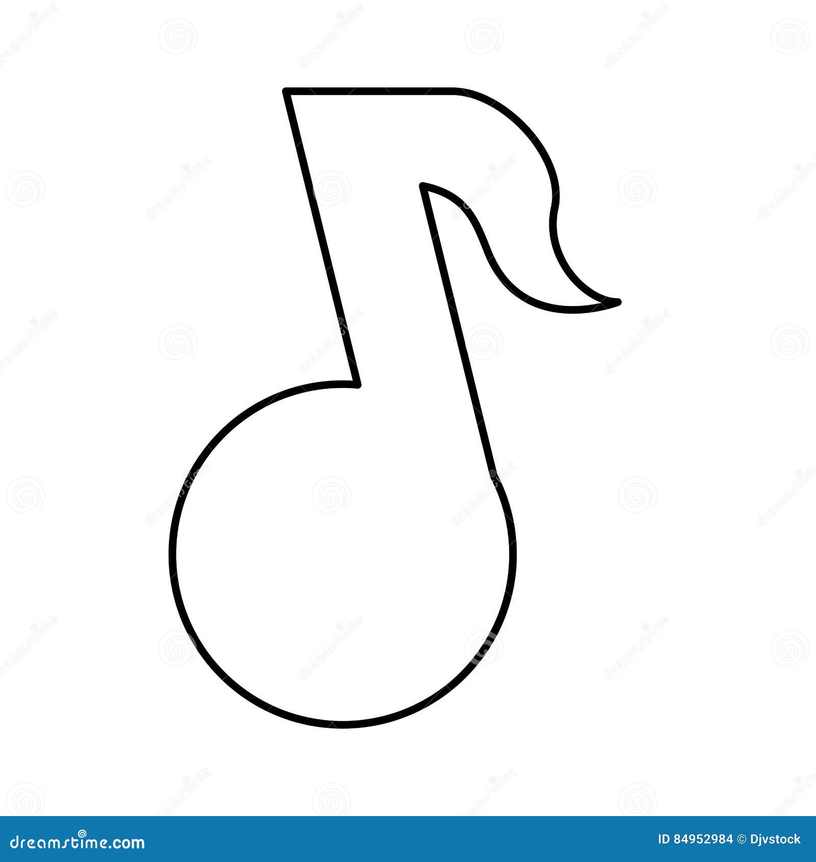 White Music Symbol Icon Design Stock Illustration - Illustration of ...