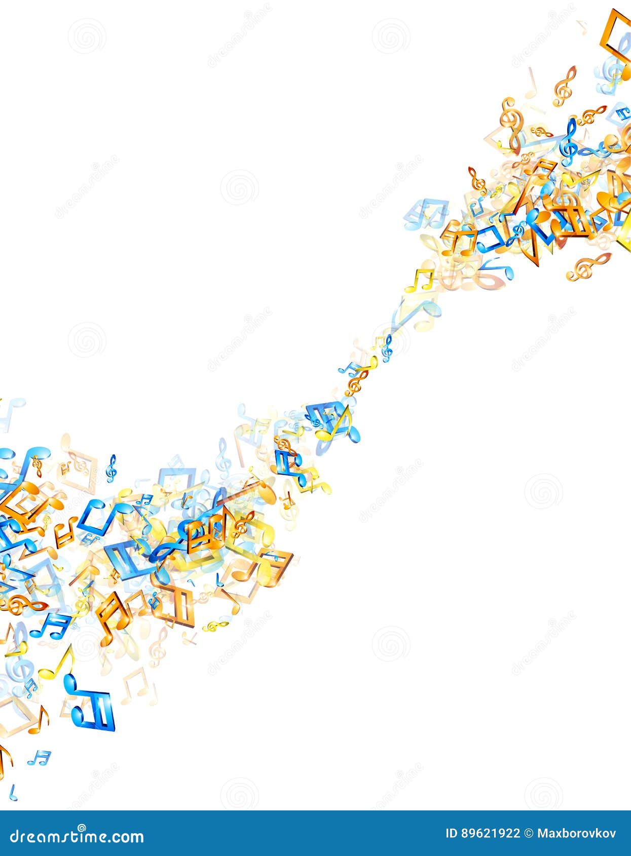 White Musical Background with Notes. Stock Vector - Illustration of ...