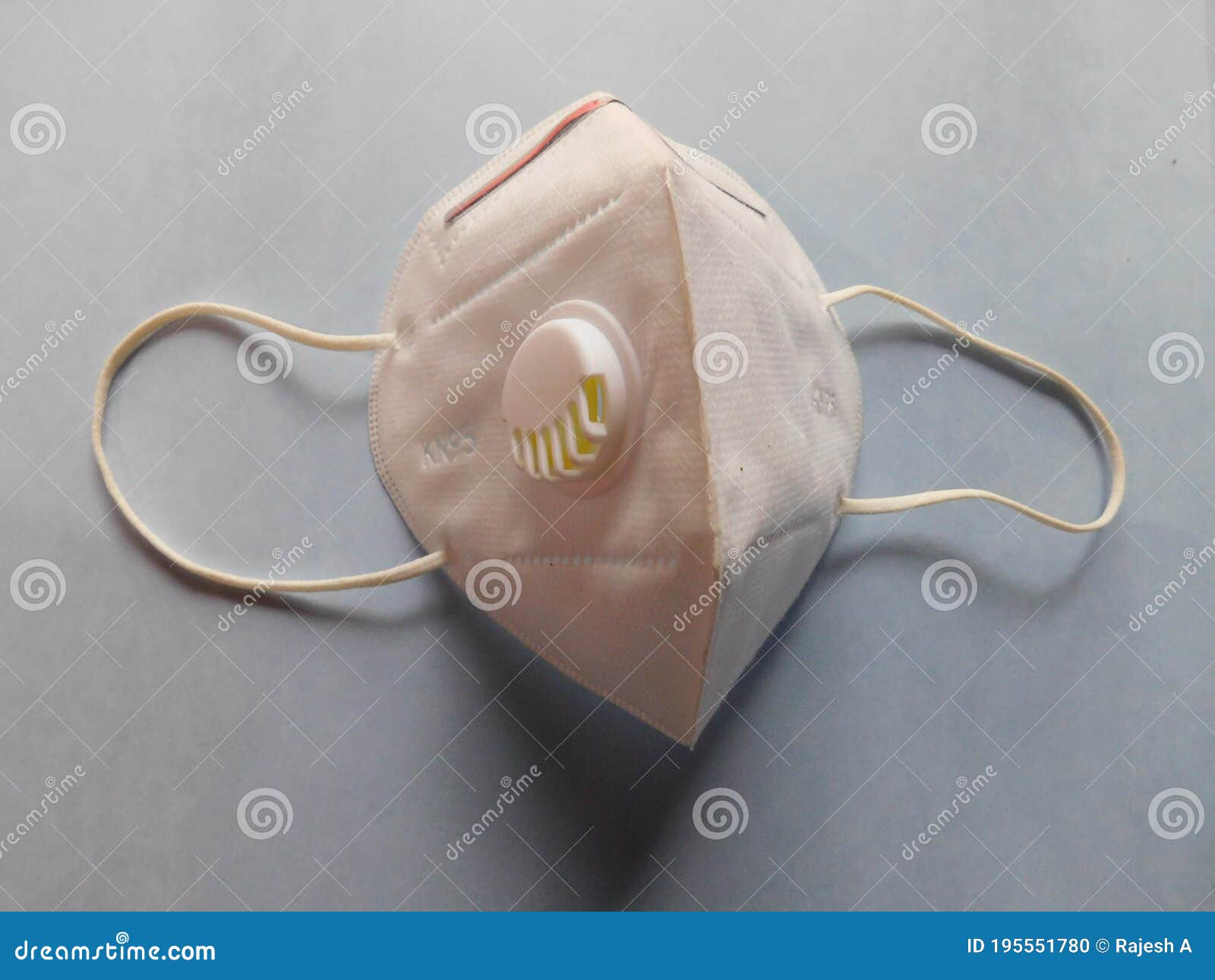 A White N95 Mask Isolated on a White Surface Stock Photo - Image of ...