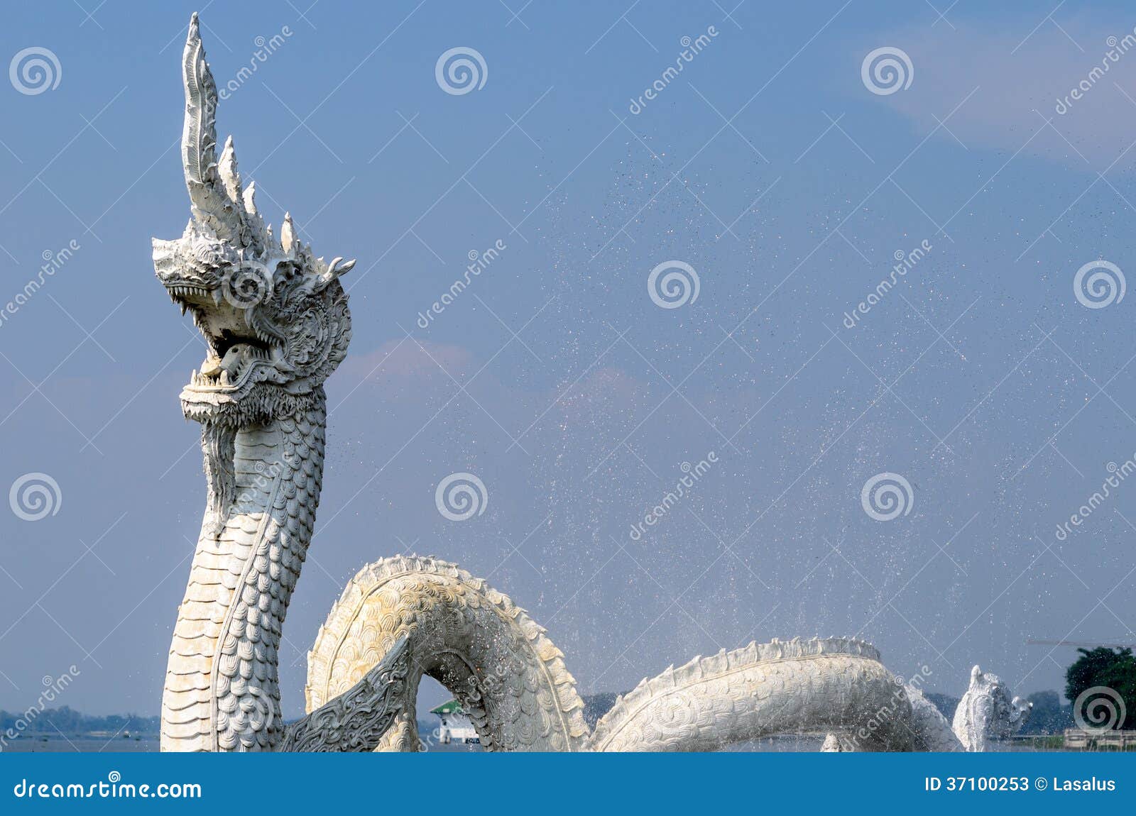 White Naga Statues stock image. Image of ancient, naga - 37100253