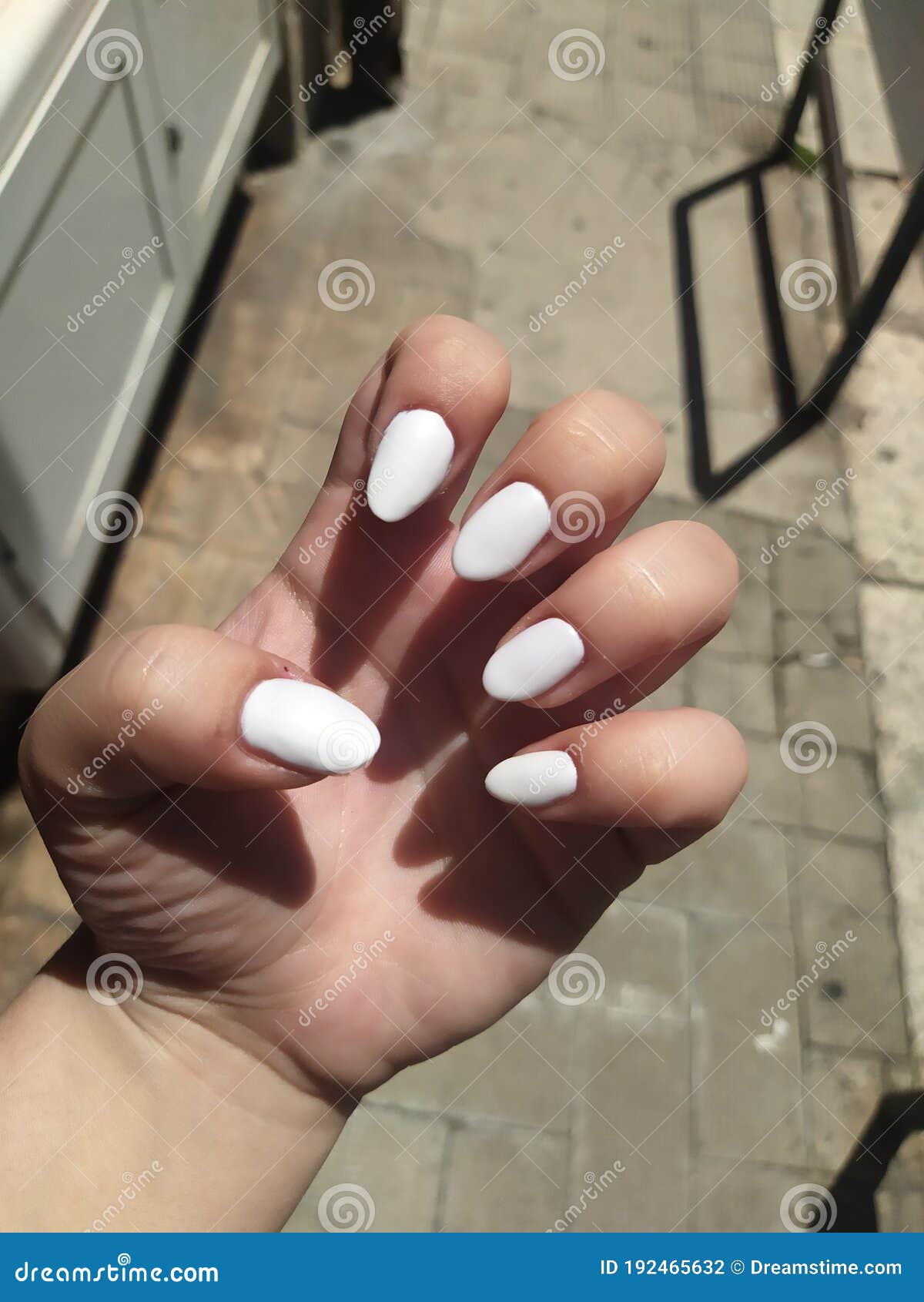 White nails stock photo. Image of nailsmy, nails, white - 192465632
