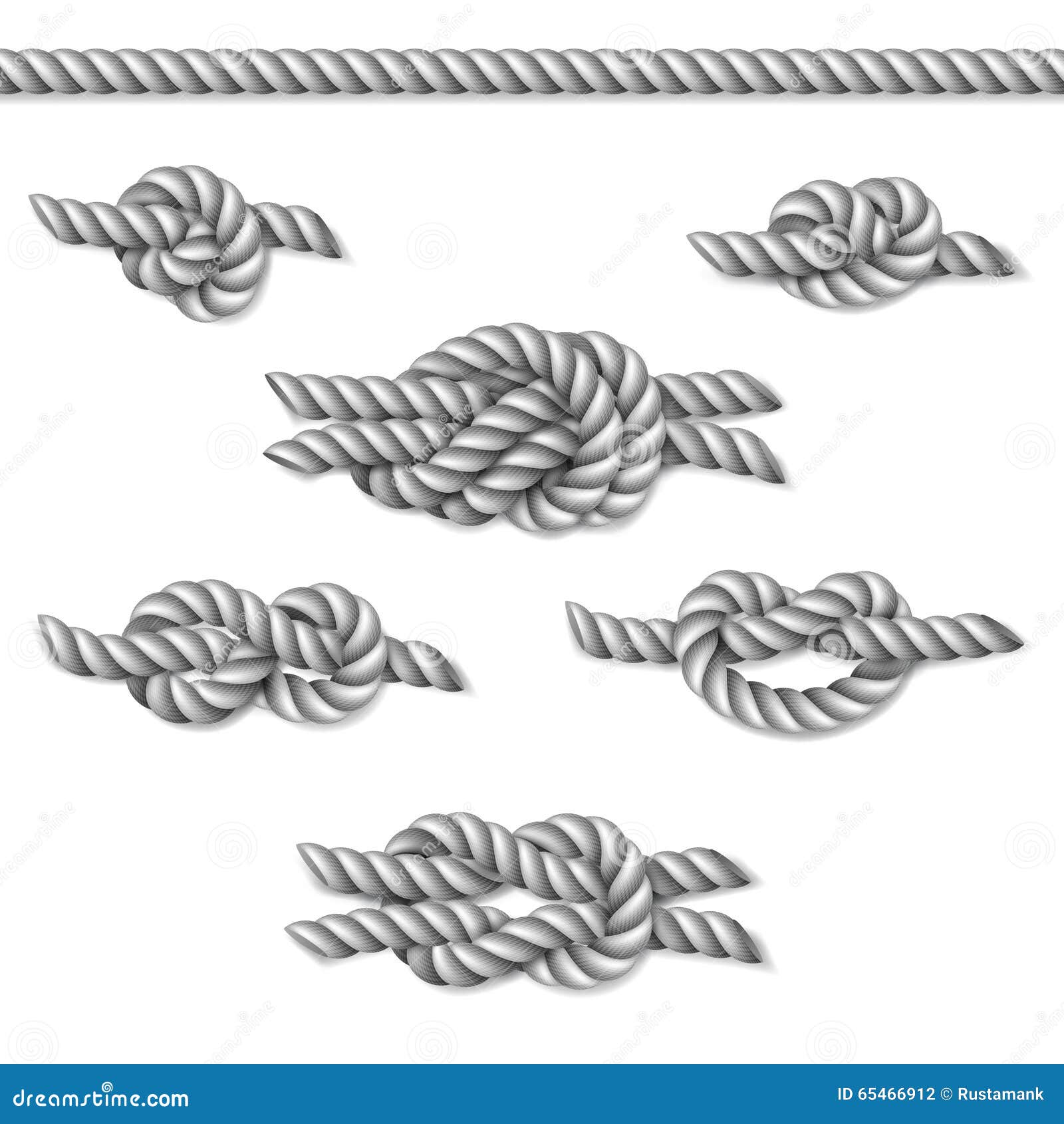 Rope Knots Realistic Set Vector Illustration | CartoonDealer.com #228385048