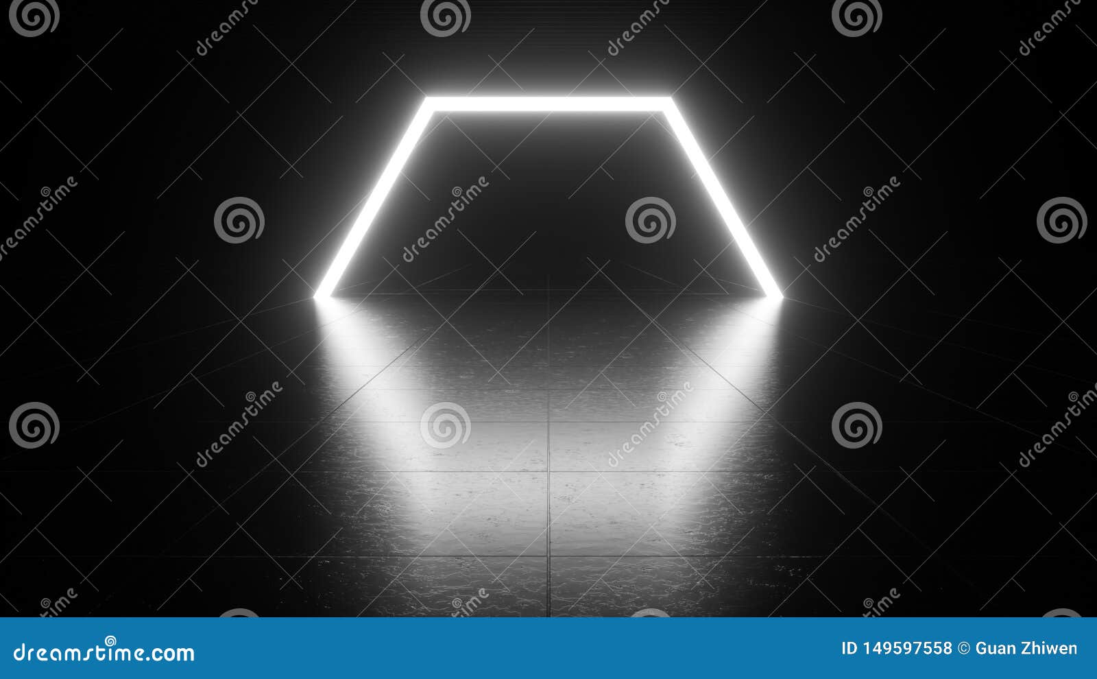 White neon light stock illustration. Illustration of floor - 149597558