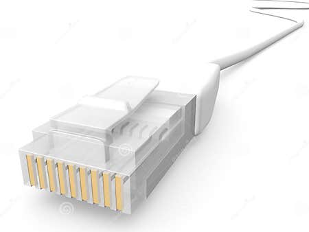 White Network Cable 1 stock illustration. Illustration of isolated ...