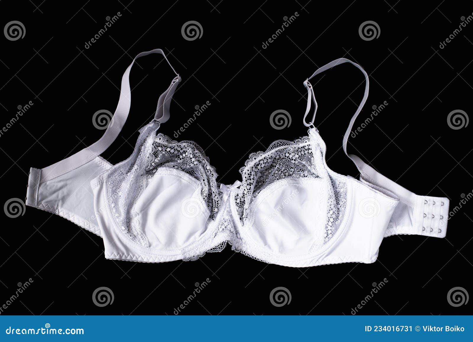 White New Padded Bra with No Cups Inserted Stock Image - Image of ...