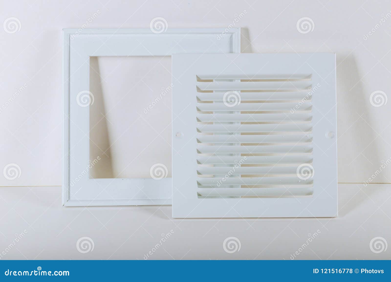 Extractor Air Vent Fan. Modern Office White Simple Ventilation Duct On ...