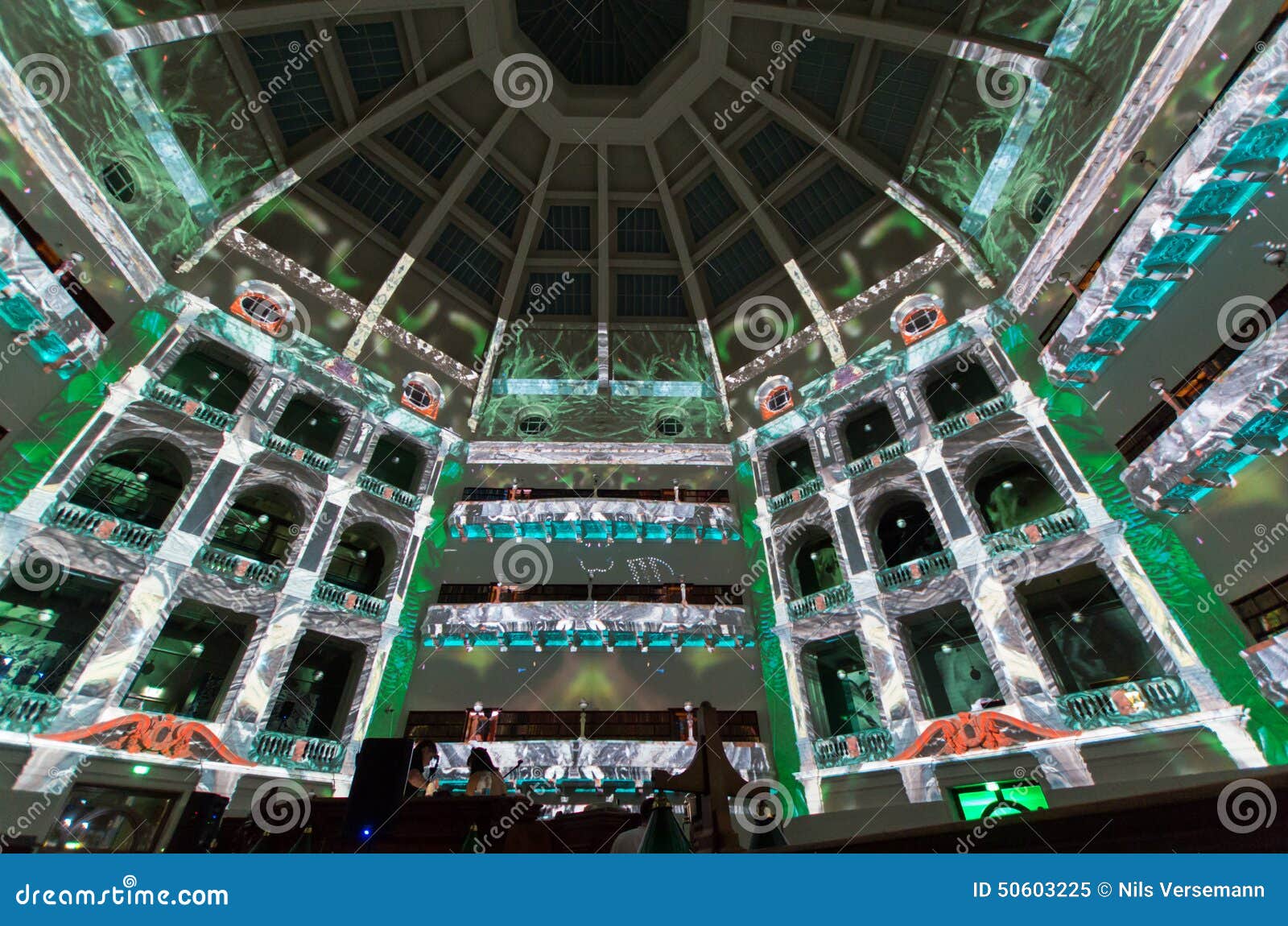 White Night in State Library of Victoria Editorial Image - Image of ...