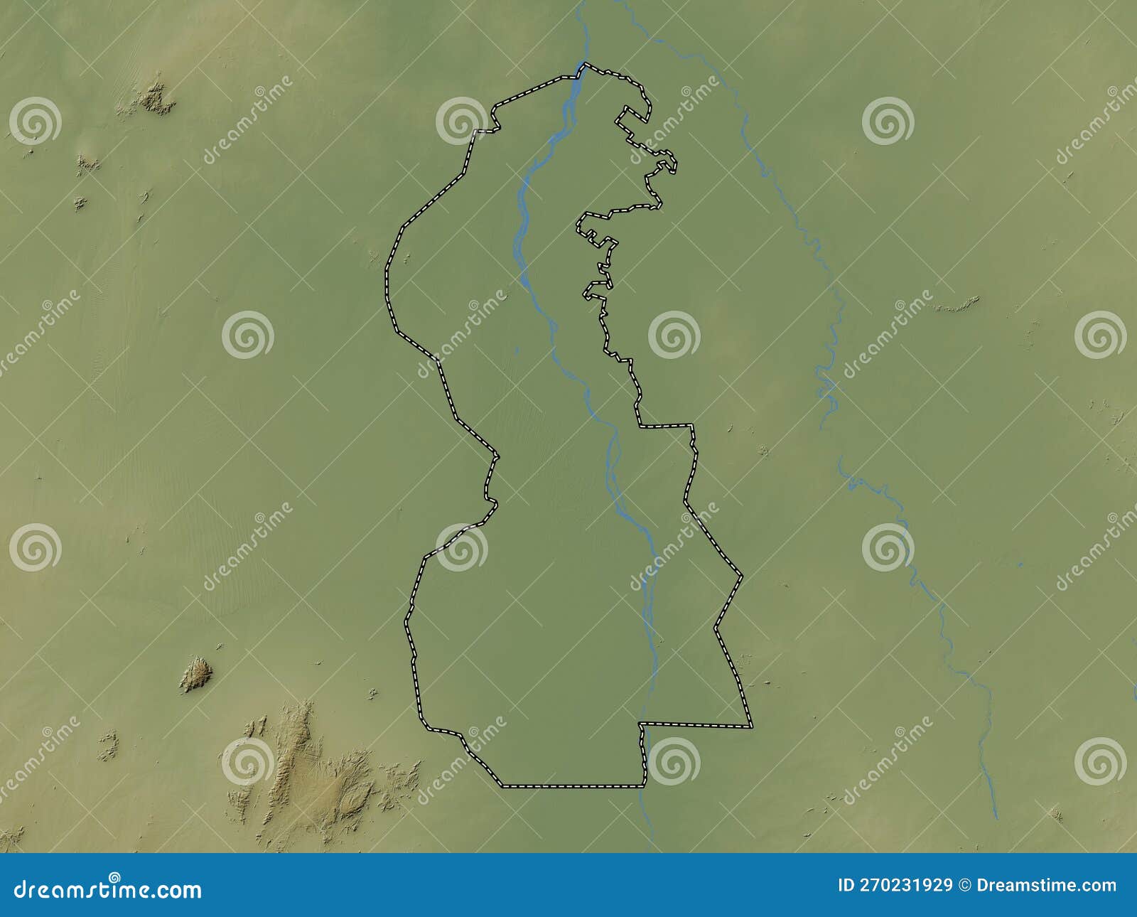 White Nile, Sudan. Physical. No Legend Stock Illustration ...