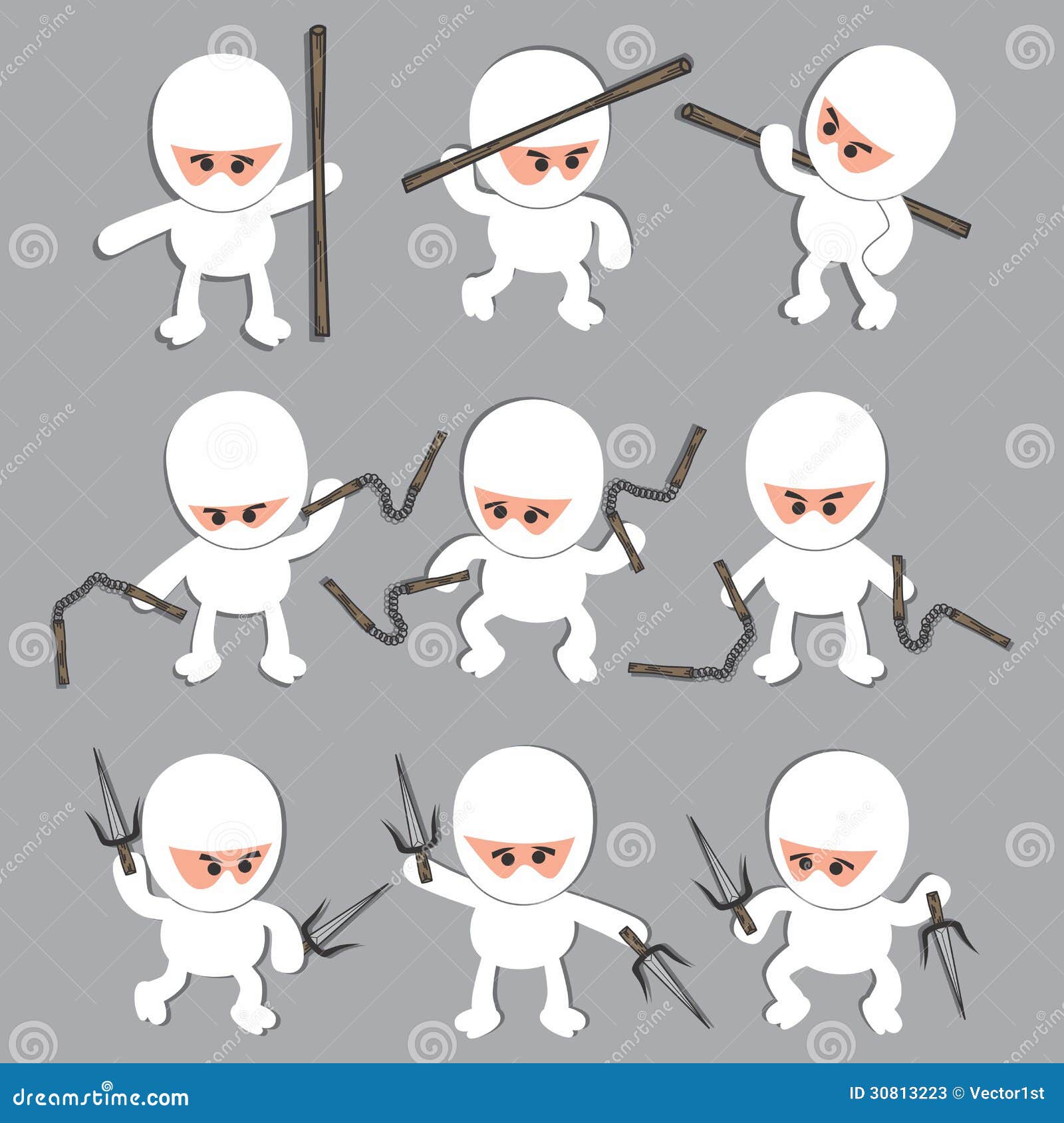 White Anime Ninja Girl