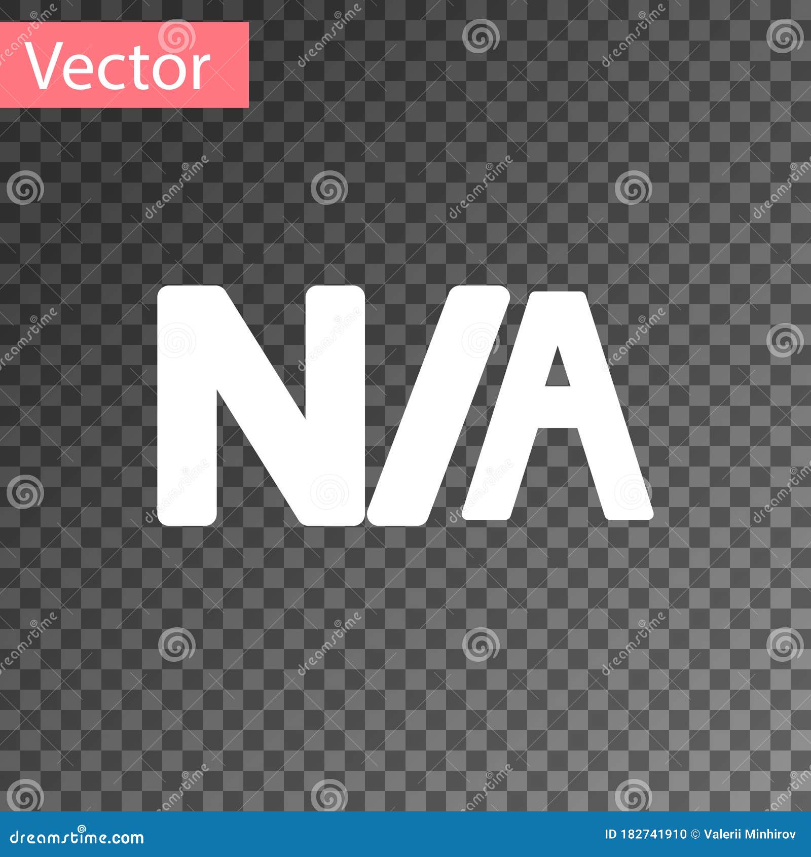 White Not Applicable Icon Isolated on Transparent Background. Vector ...