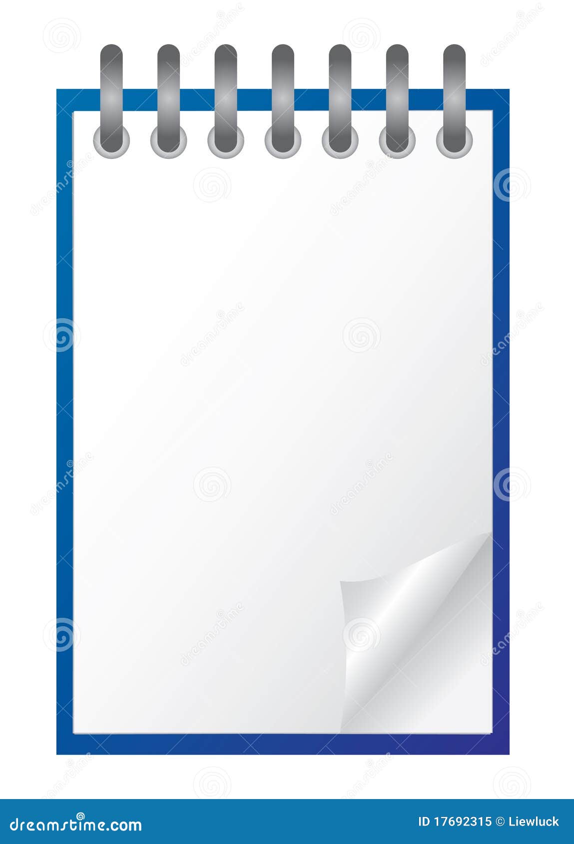 White note pad stock vector. Illustration of notebook - 17692315