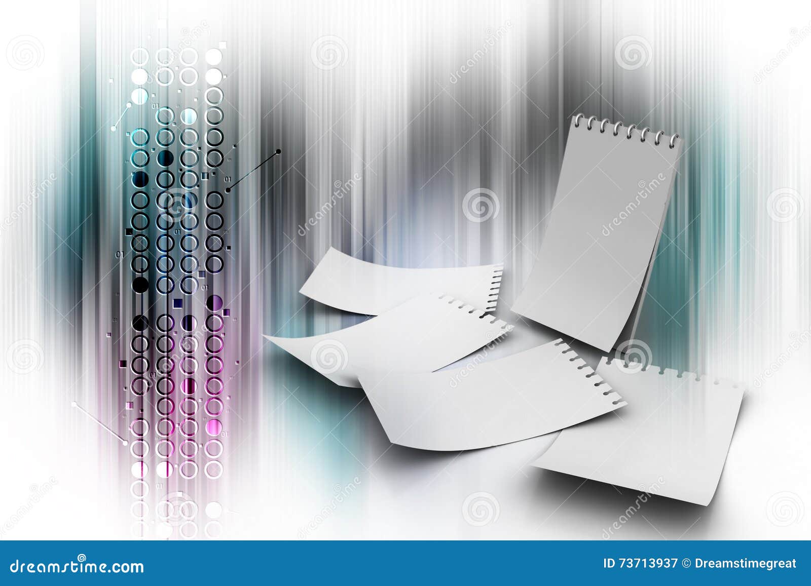White note pad stock illustration. Illustration of abstract - 73713937