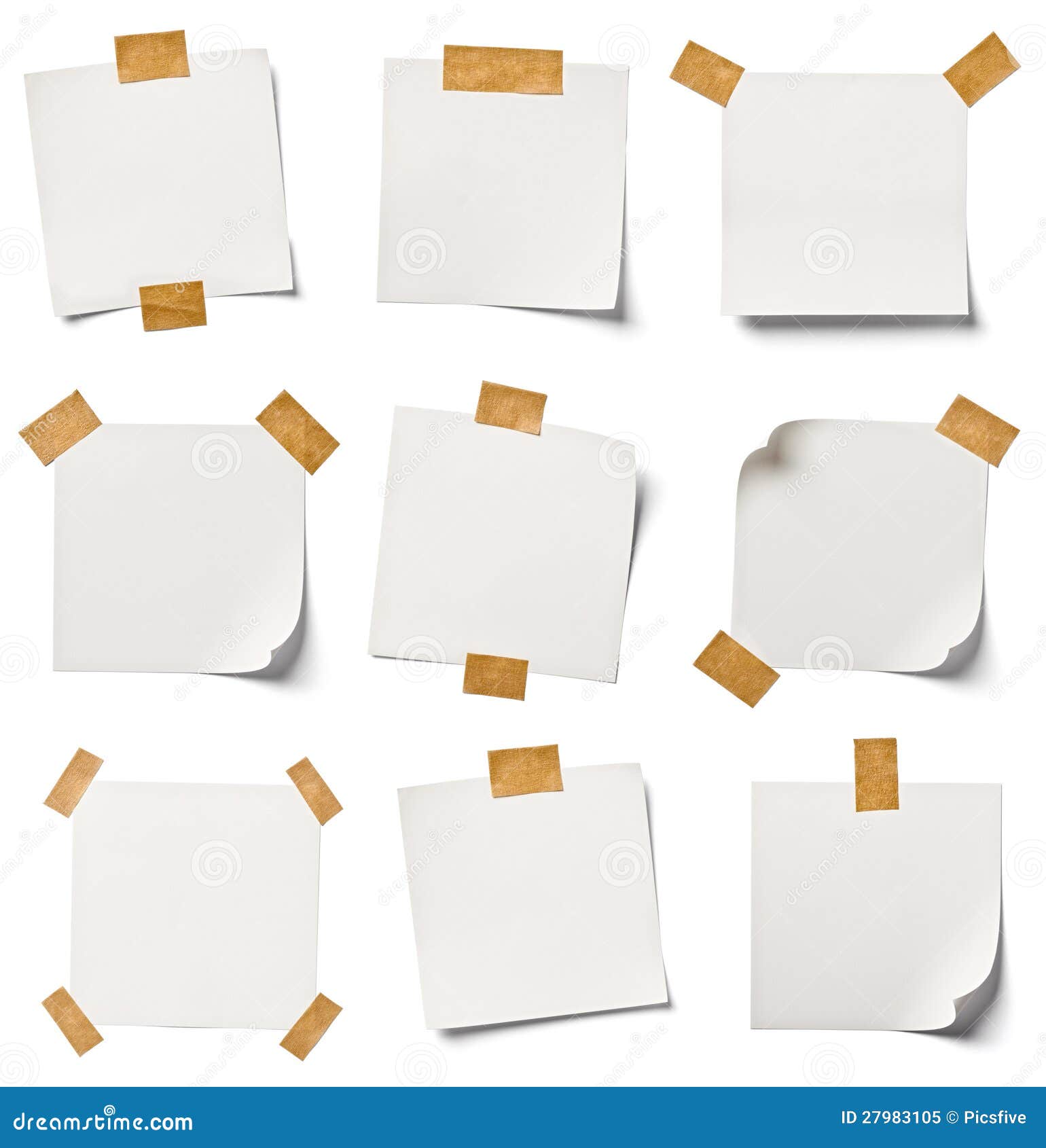White note paper stock image. Image of binder, office - 27983105