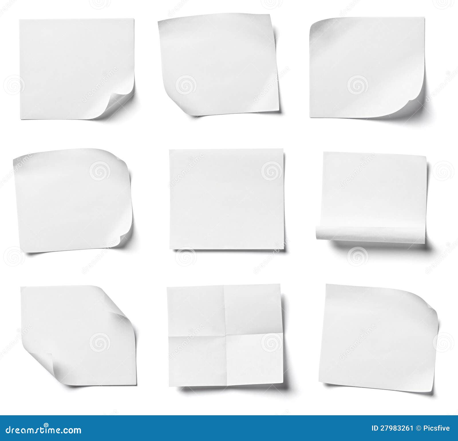 White note paper stock image. Image of empty, isolated - 27983261