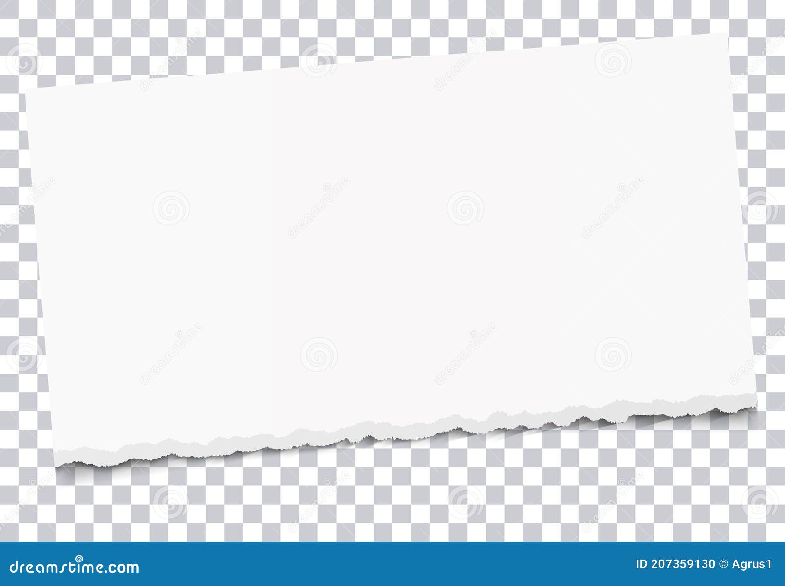 White Note Paper Banner on Transparent Background Stock Vector ...