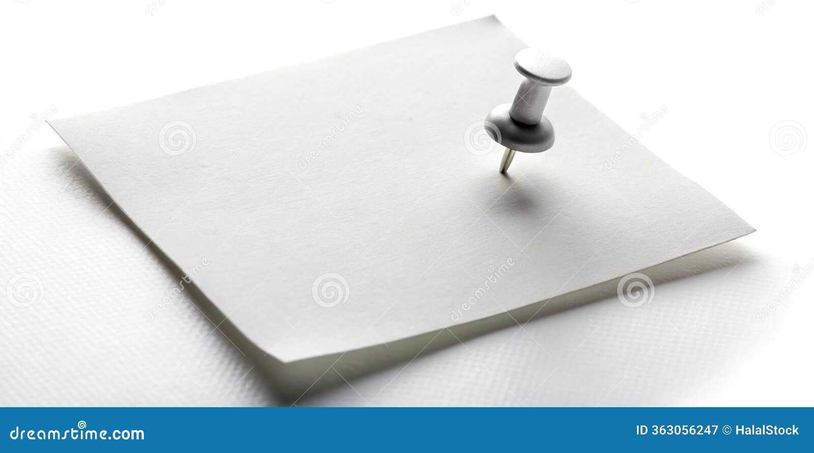 White Note Paper with Push Pin for Office Design Stock Illustration ...