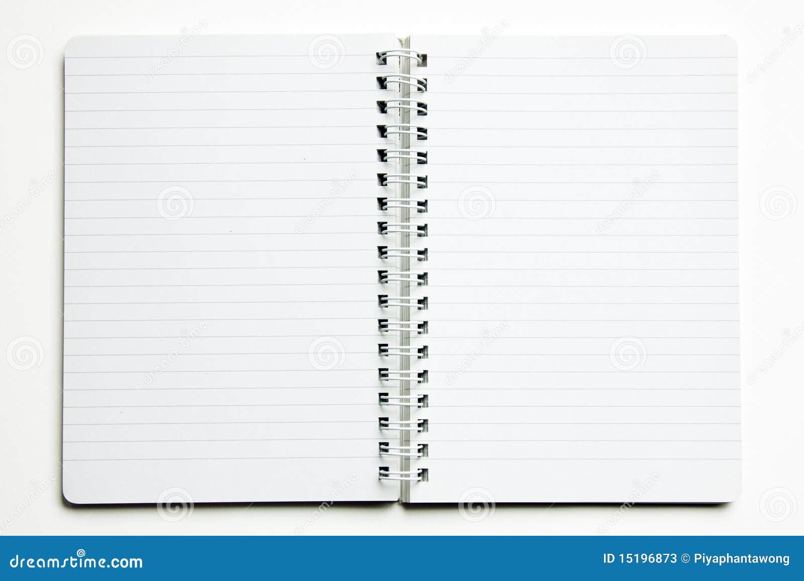 White notebook stock image. Image of open, paper, isolated - 15196873