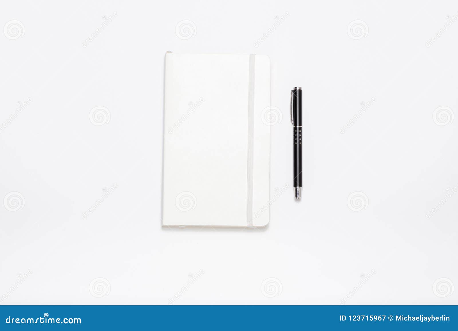 White Notebook Minimal Image on White Table Stock Image - Image of ...
