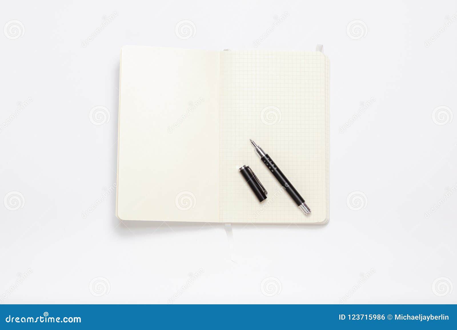 White Notebook Minimal Image on White Table Stock Photo - Image of ...