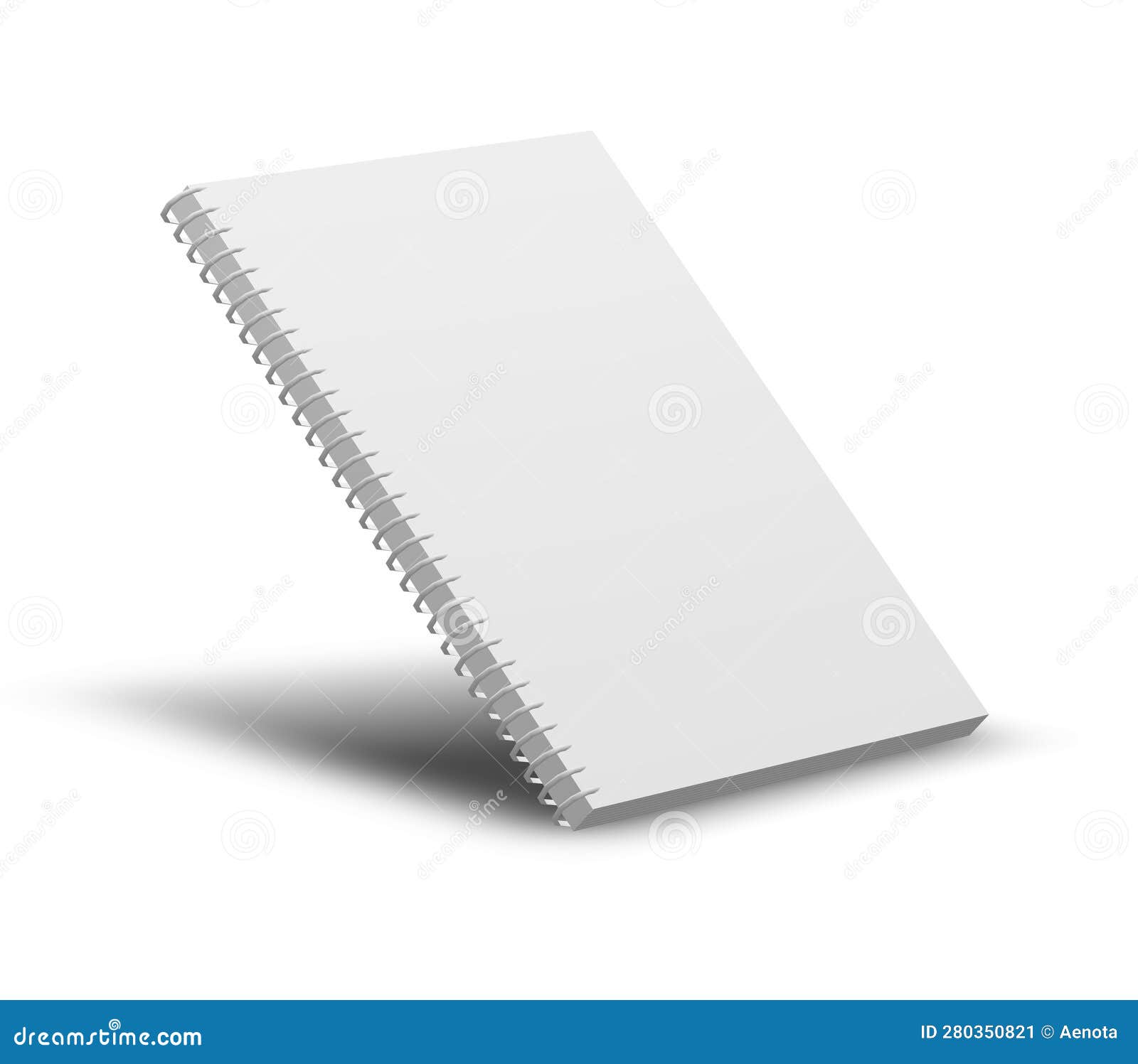 White Notebook Mockup - 3D Illustration Stock Illustration ...