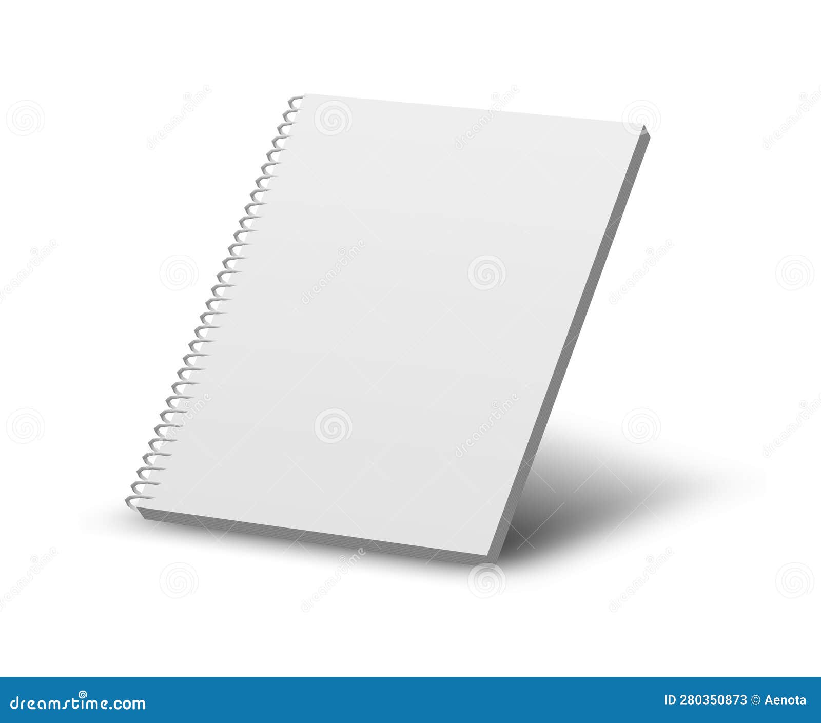 White Notebook Mockup - 3D Illustration Stock Illustration ...