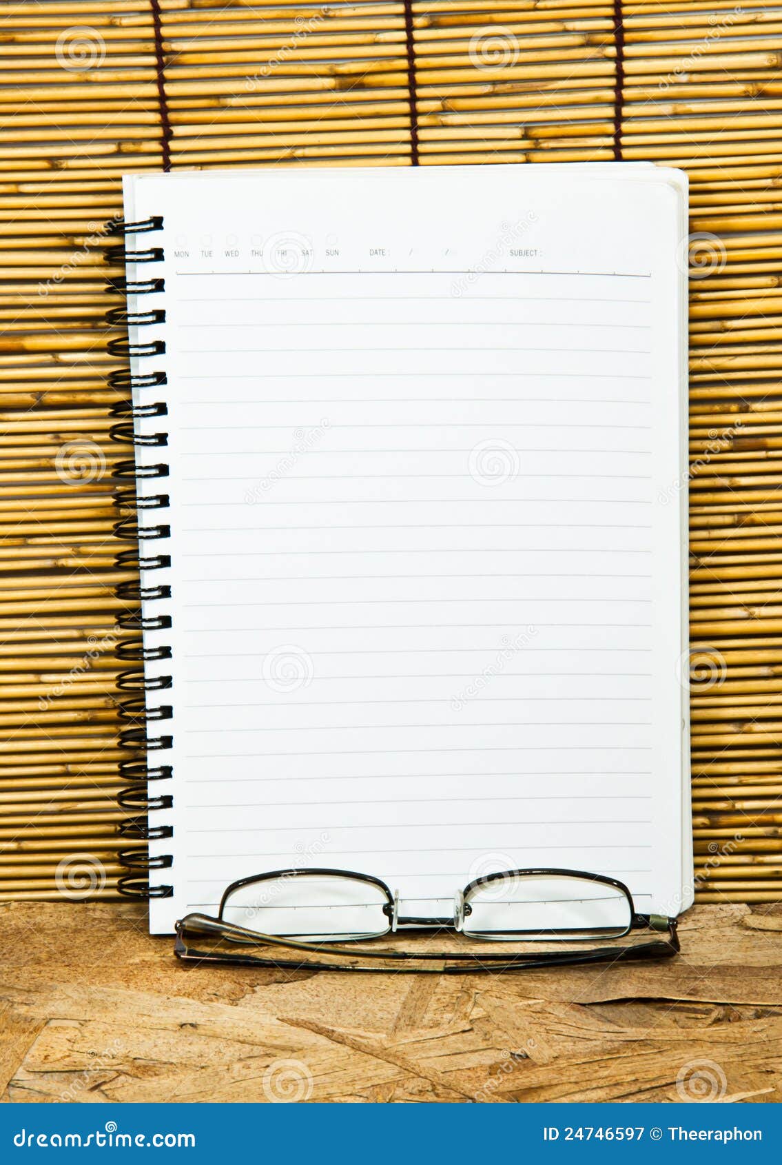 White notebook paper. stock image. Image of page, open - 24746597