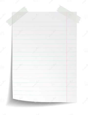White notebook paper stock vector. Illustration of organized - 42614779