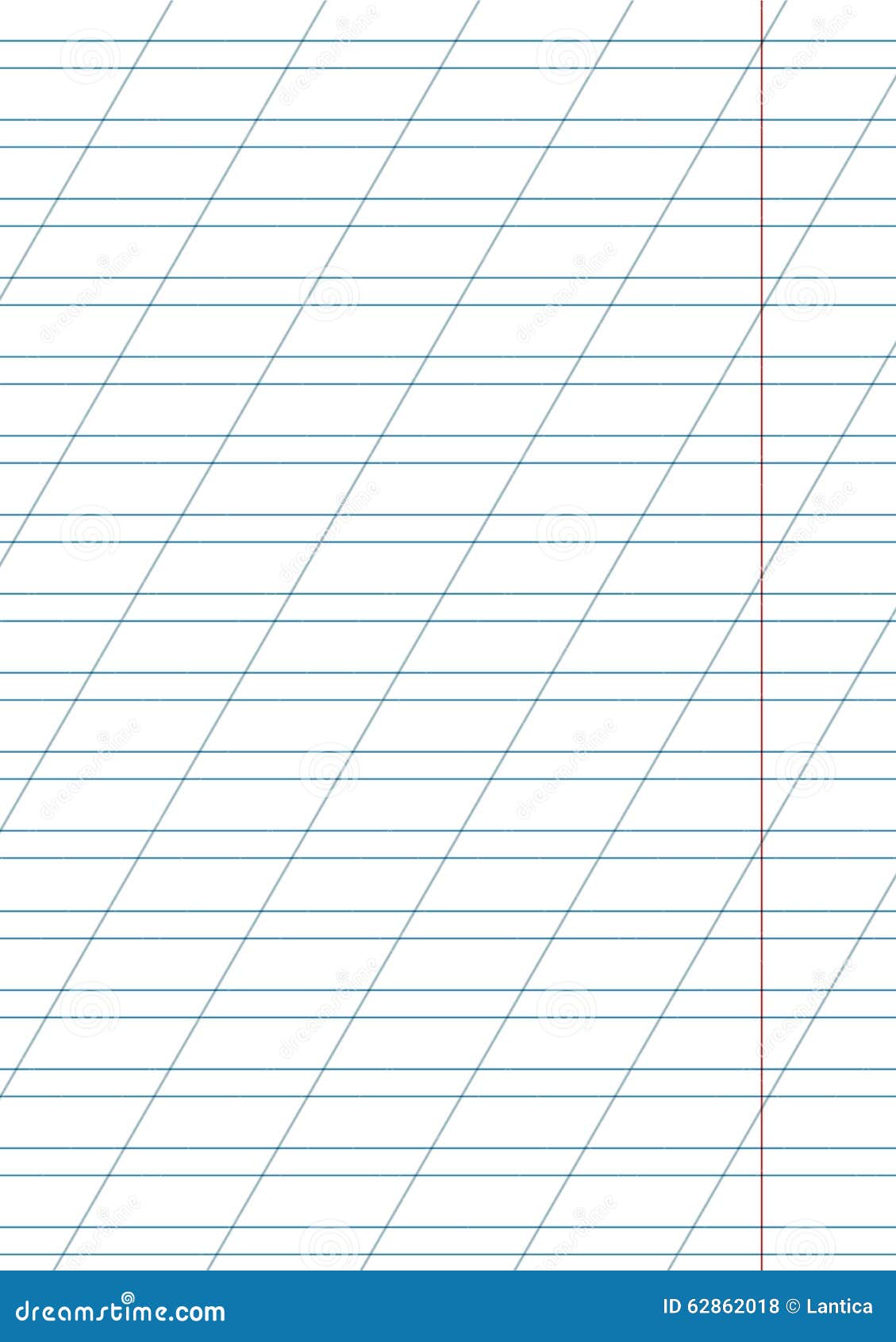 White Notebook Paper with Margin Stock Vector - Illustration of ...