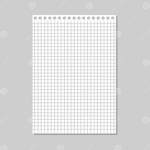 White Notebook Paper with Square Boxes, Scrapbooking. Grid Lines, Math ...