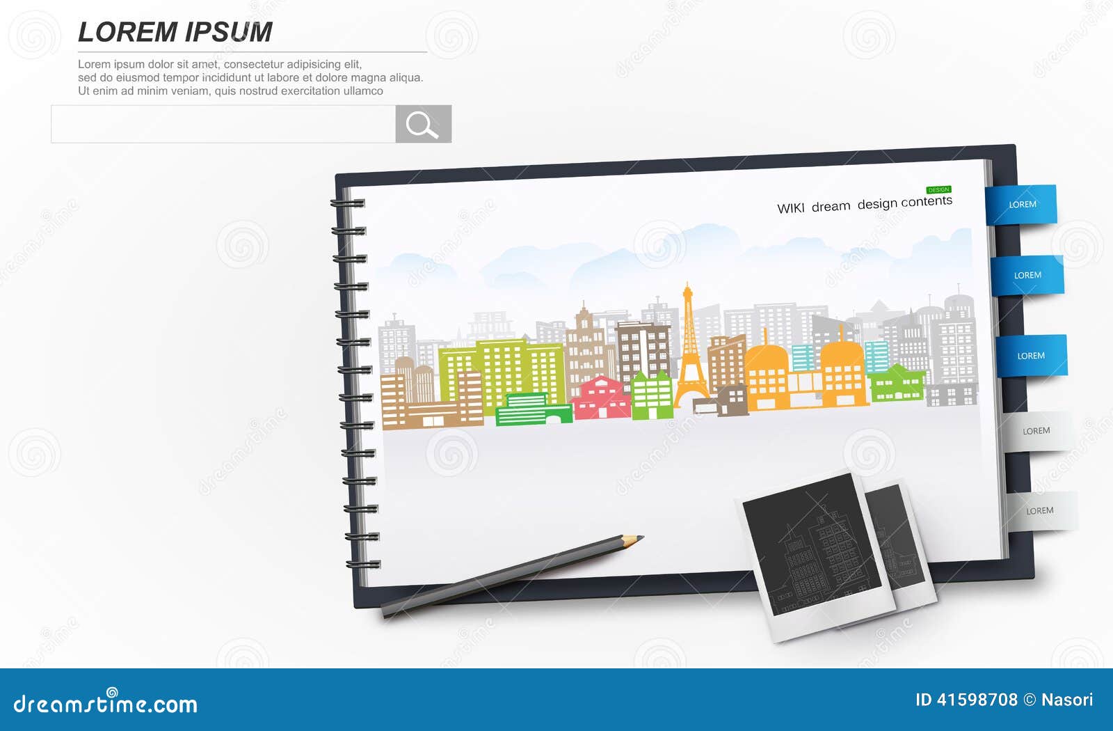 White Notepad City Landscape Stock Illustrations – 4 White Notepad City ...